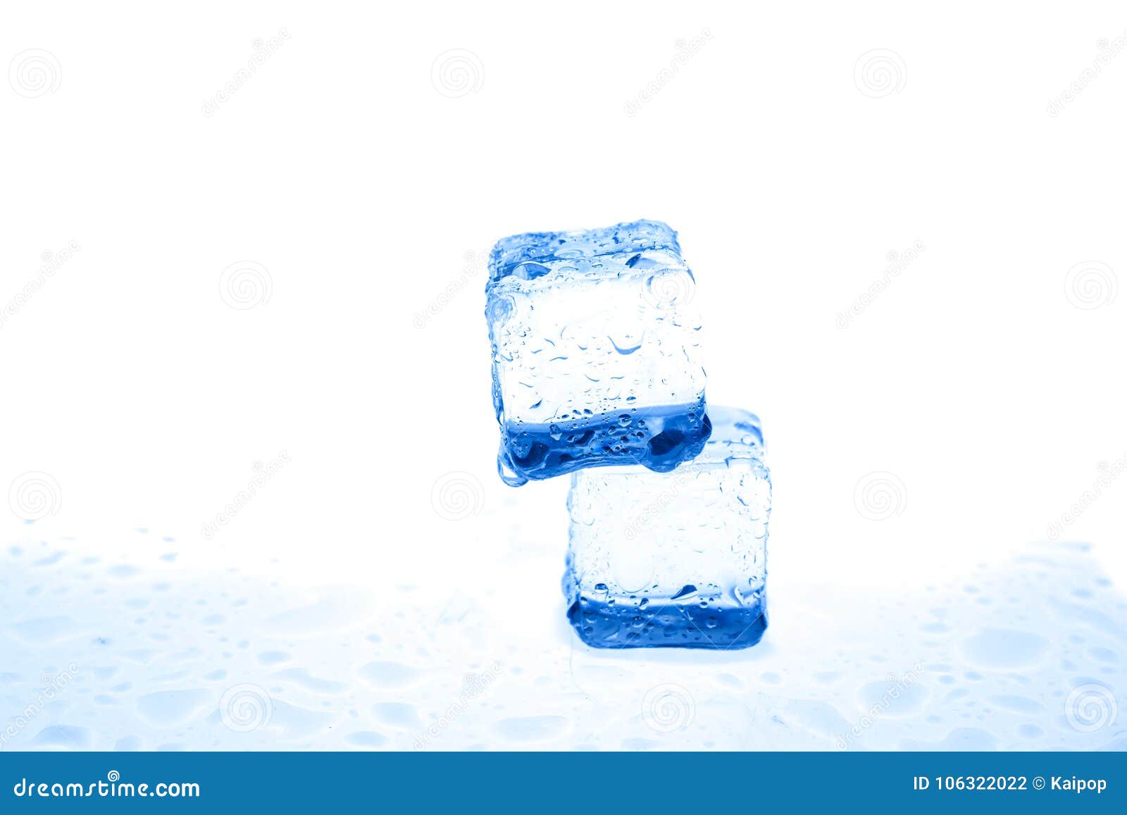 Blue ice cubes. stock photo. Image of group, fresh, crystal - 106322022