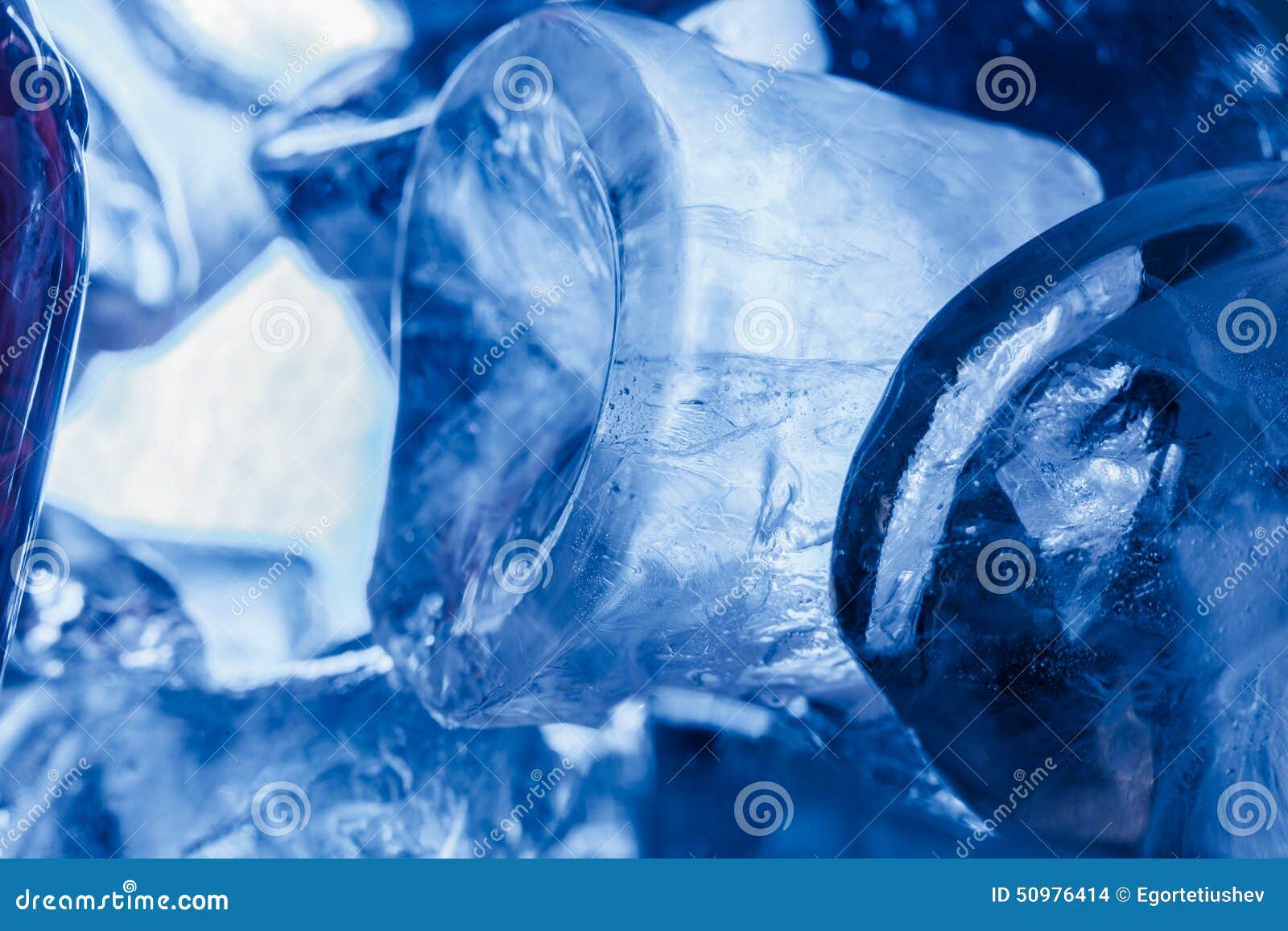 Blue ice cubes closeup stock photo. Image of beautiful - 50976414