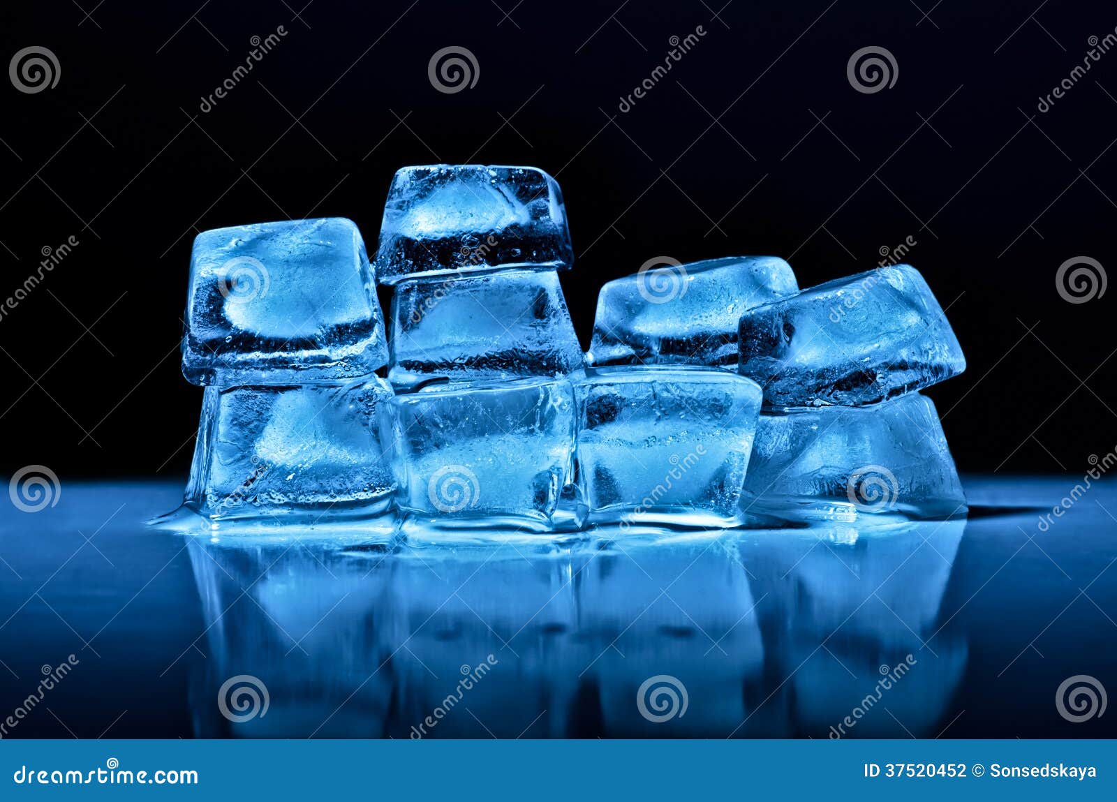 Blue ice cubes stock photo. Image of freeze, fresh, food - 37520452