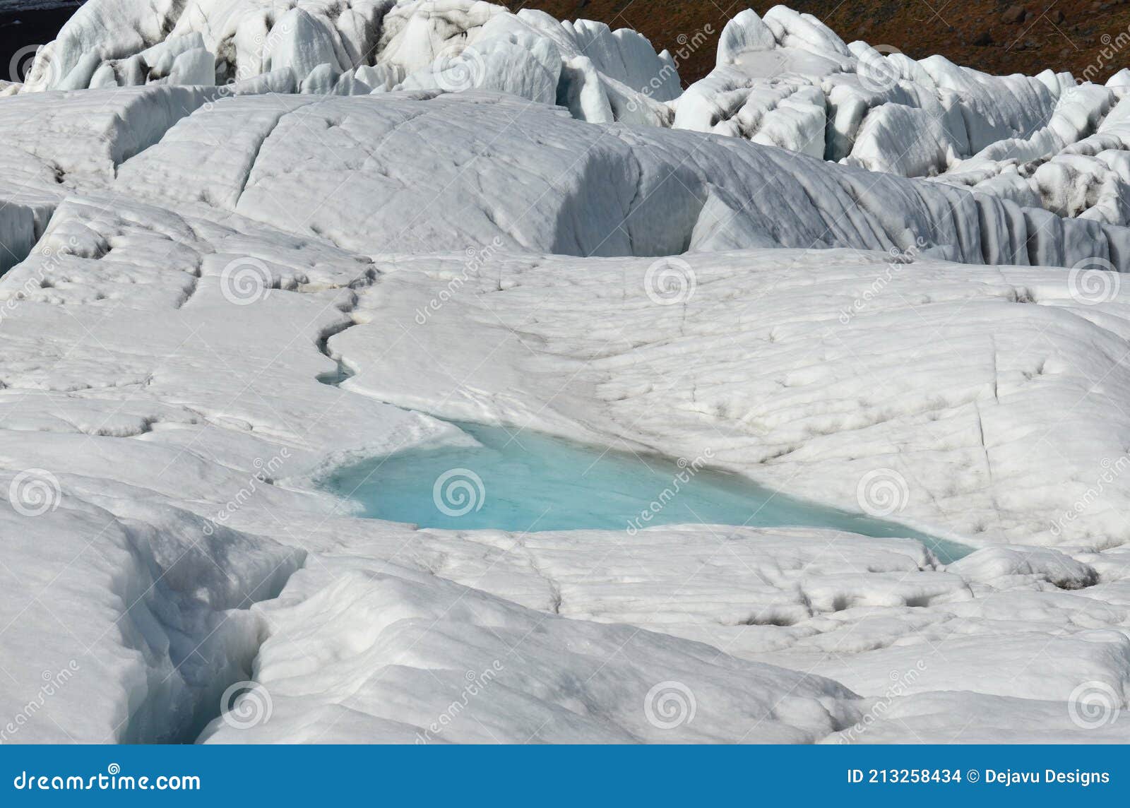 Blue Ice Flow in a Glacier in Iceland Stock Photo - Image of landscape ...