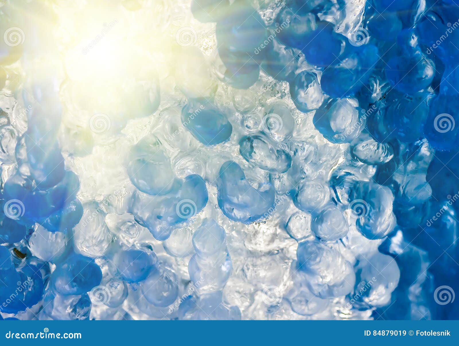 Blue Ice, Frozen Waterfall, Winter Background Stock Image - Image of ...