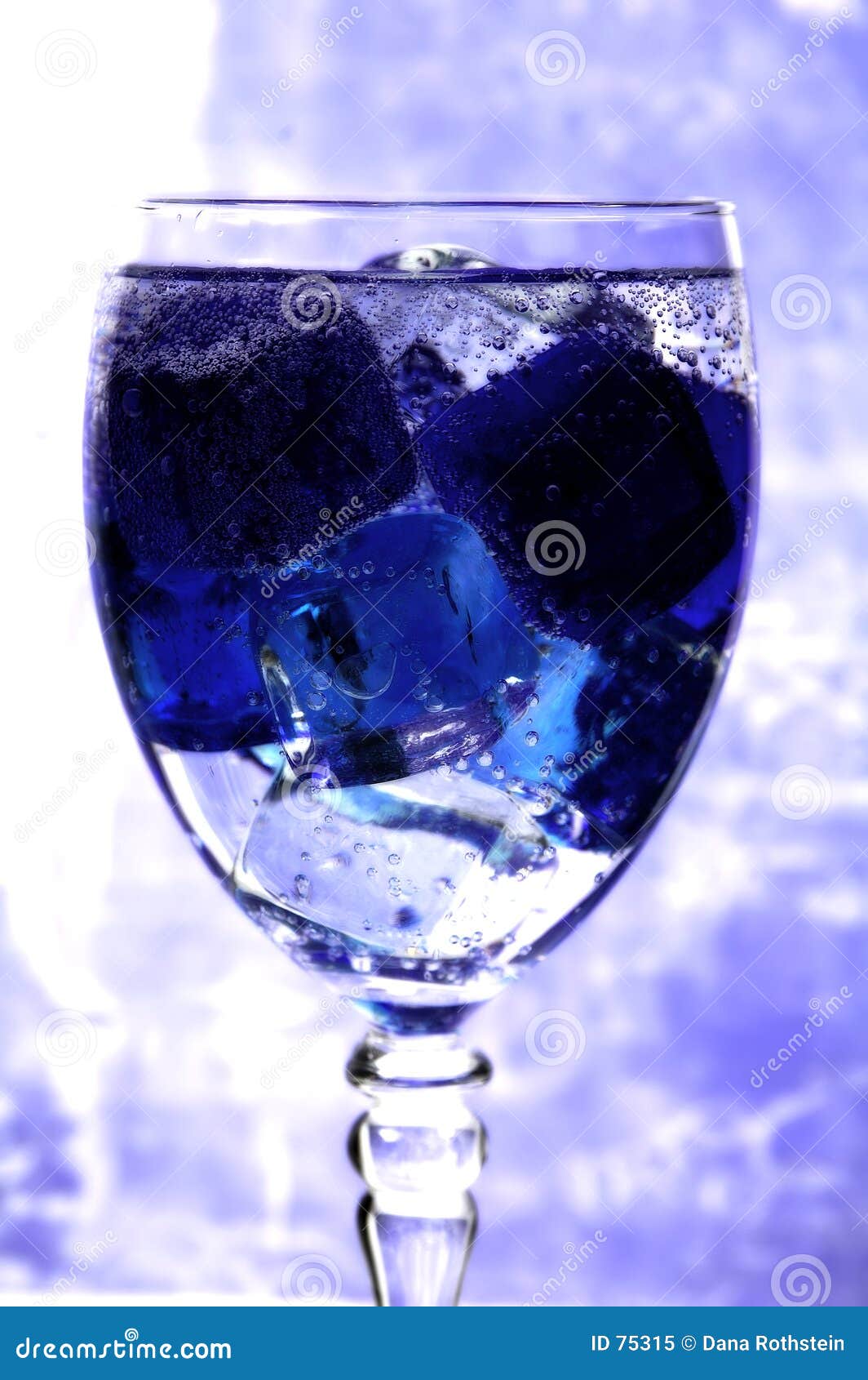 Blue Ice in a Glass stock image. Image of cold, bubbles - 75315