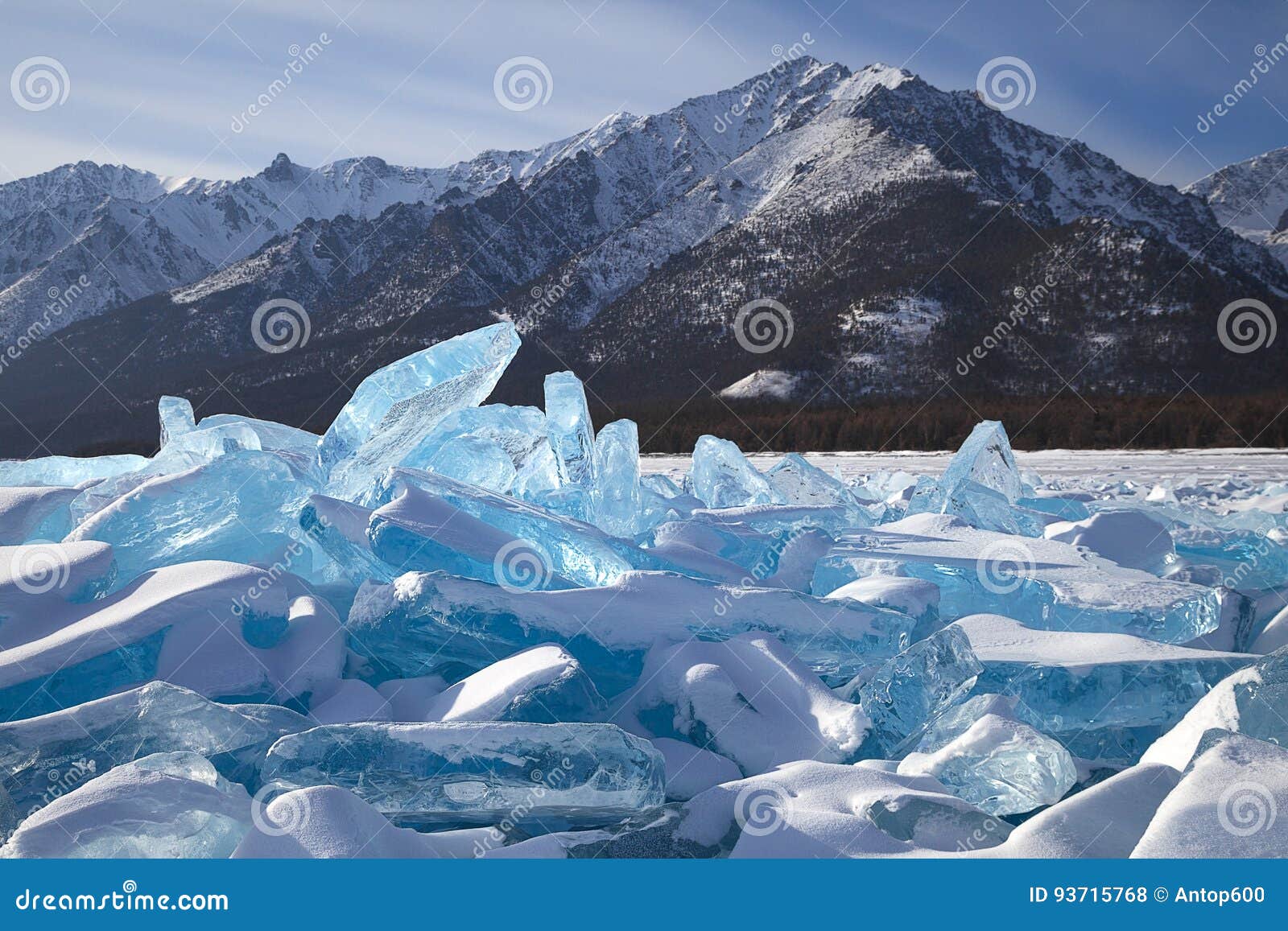 Blue Ice Hummocks on Mountains Background Stock Photo - Image of north ...