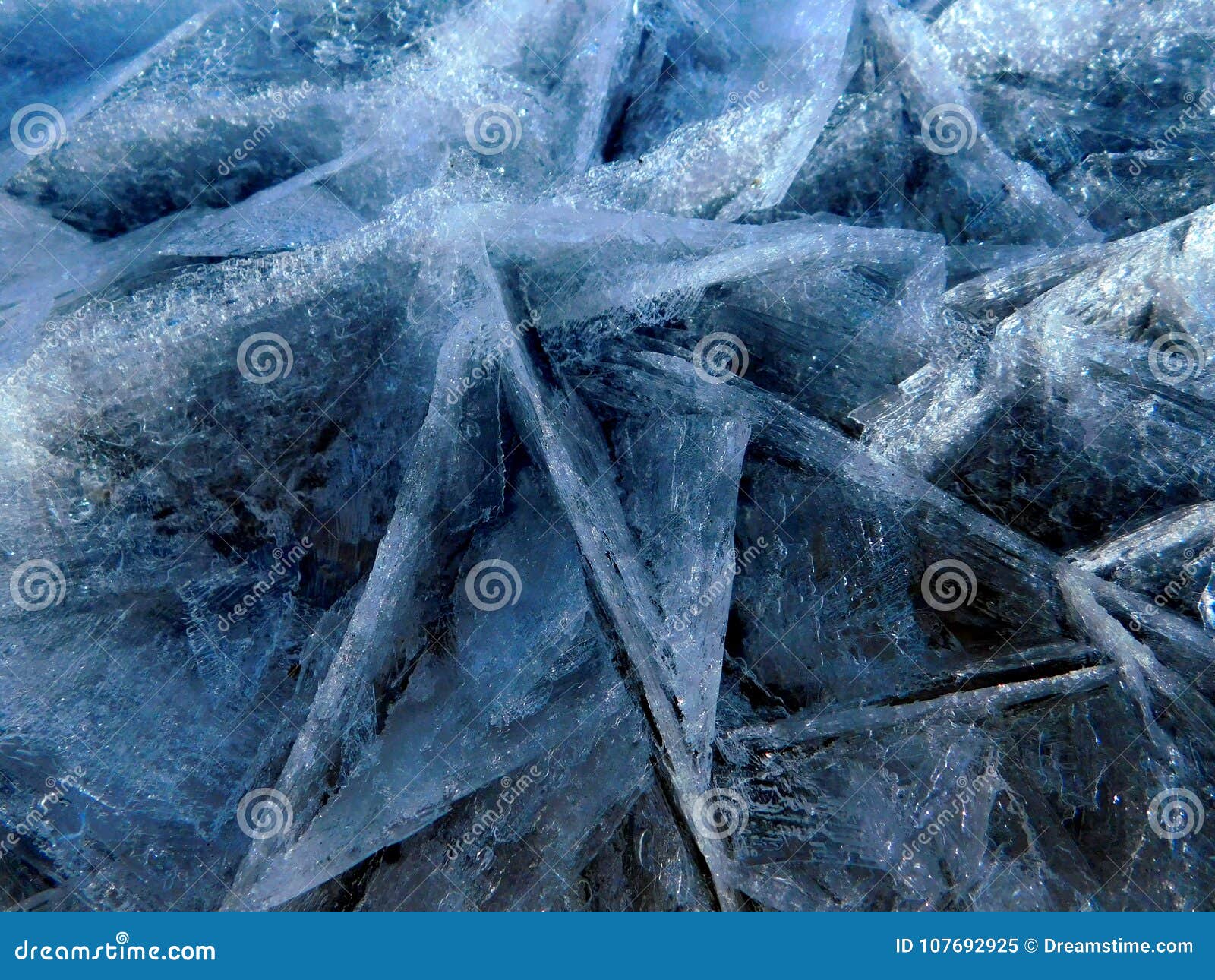 Blue ice from the lake. stock image. Image of winter - 107692925