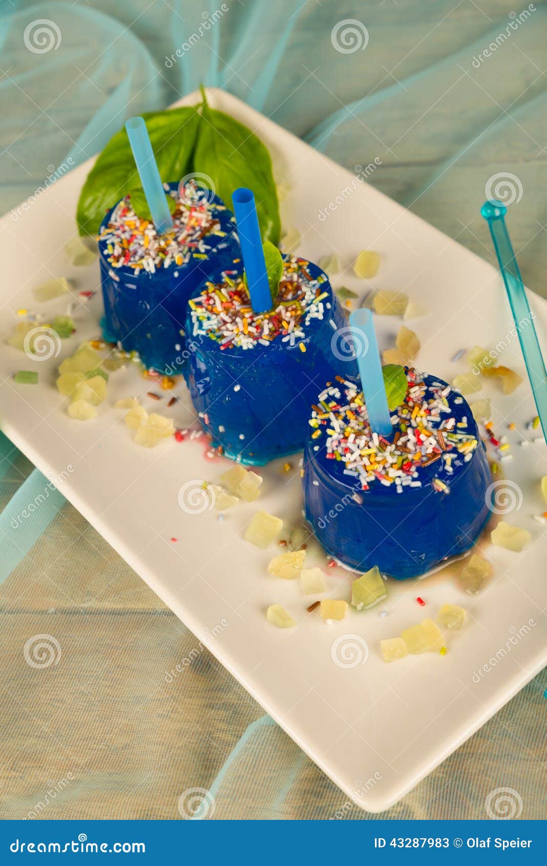 Blue ice pops dessert stock image. Image of sorbet, cream - 43287983