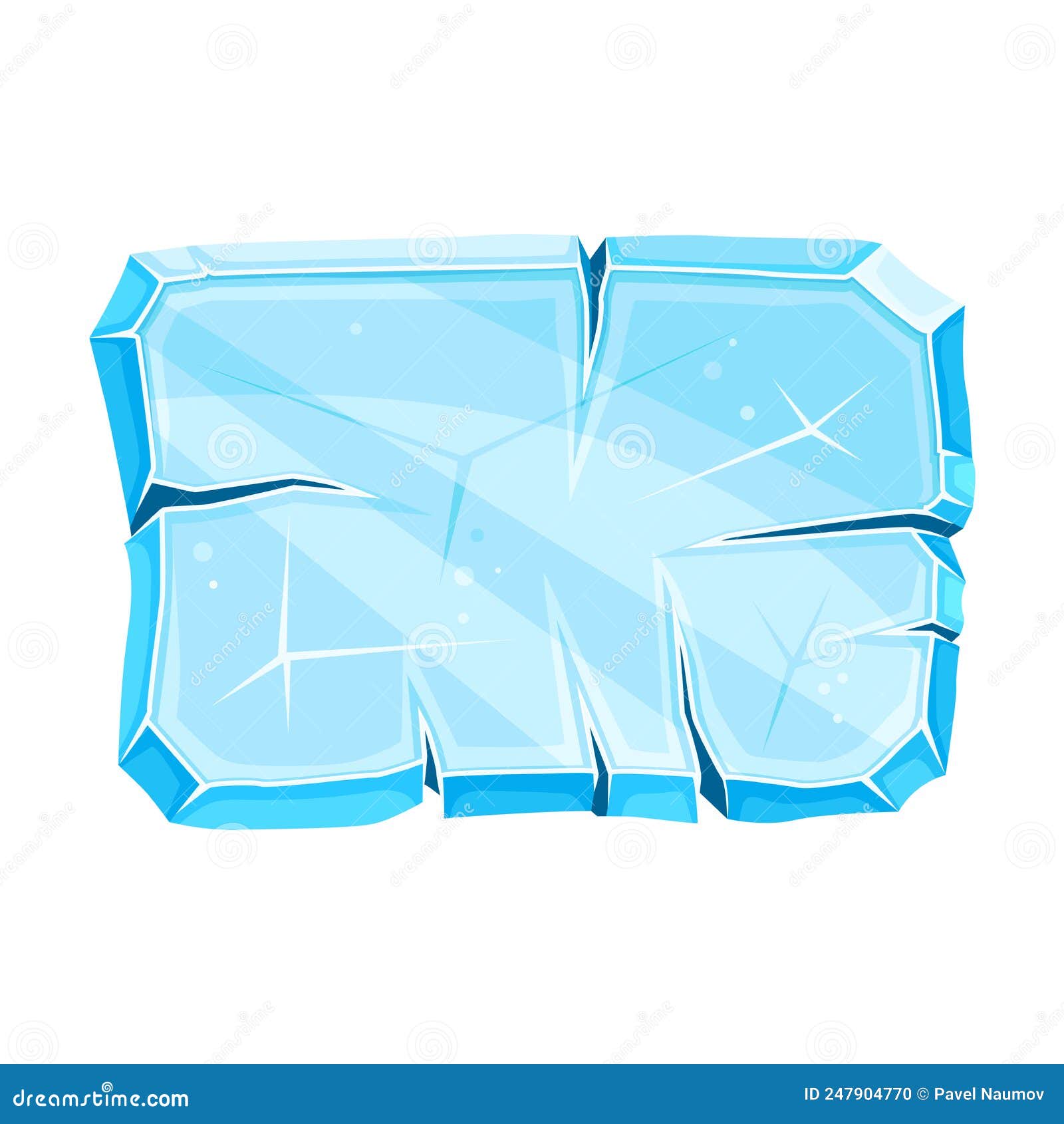 Blue Ice Rectangular Board As Shaped Element for Game and Web Design ...