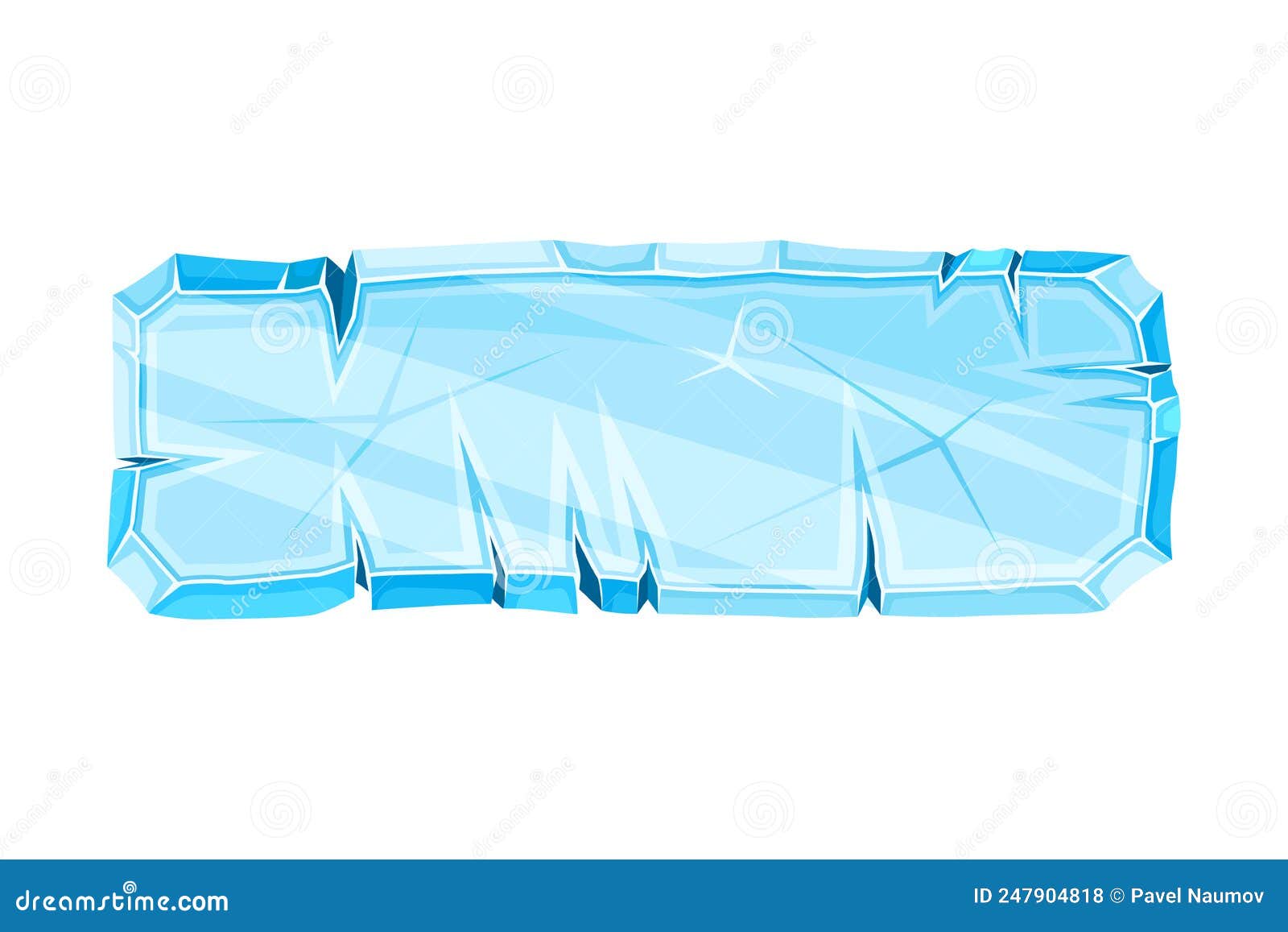 Blue Ice Rectangular Board As Shaped Element for Game and Web Design ...