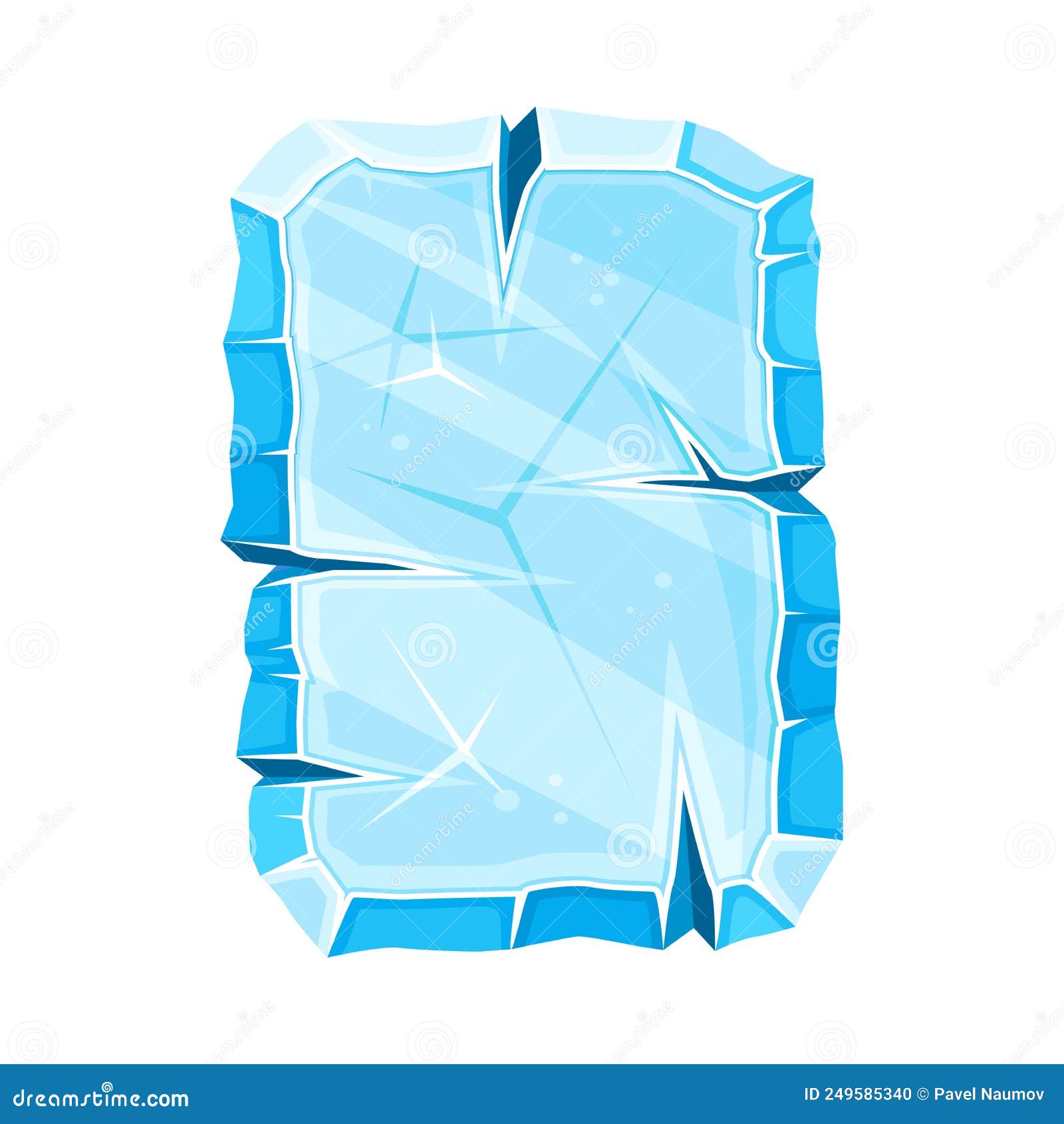 Blue Ice Rectangular Board As Shaped Element for Game and Web Design ...