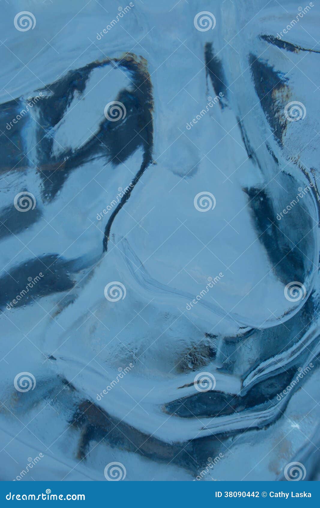 Blue Ice Sculpture of Human Face Stock Photo - Image of lips, beautiful ...