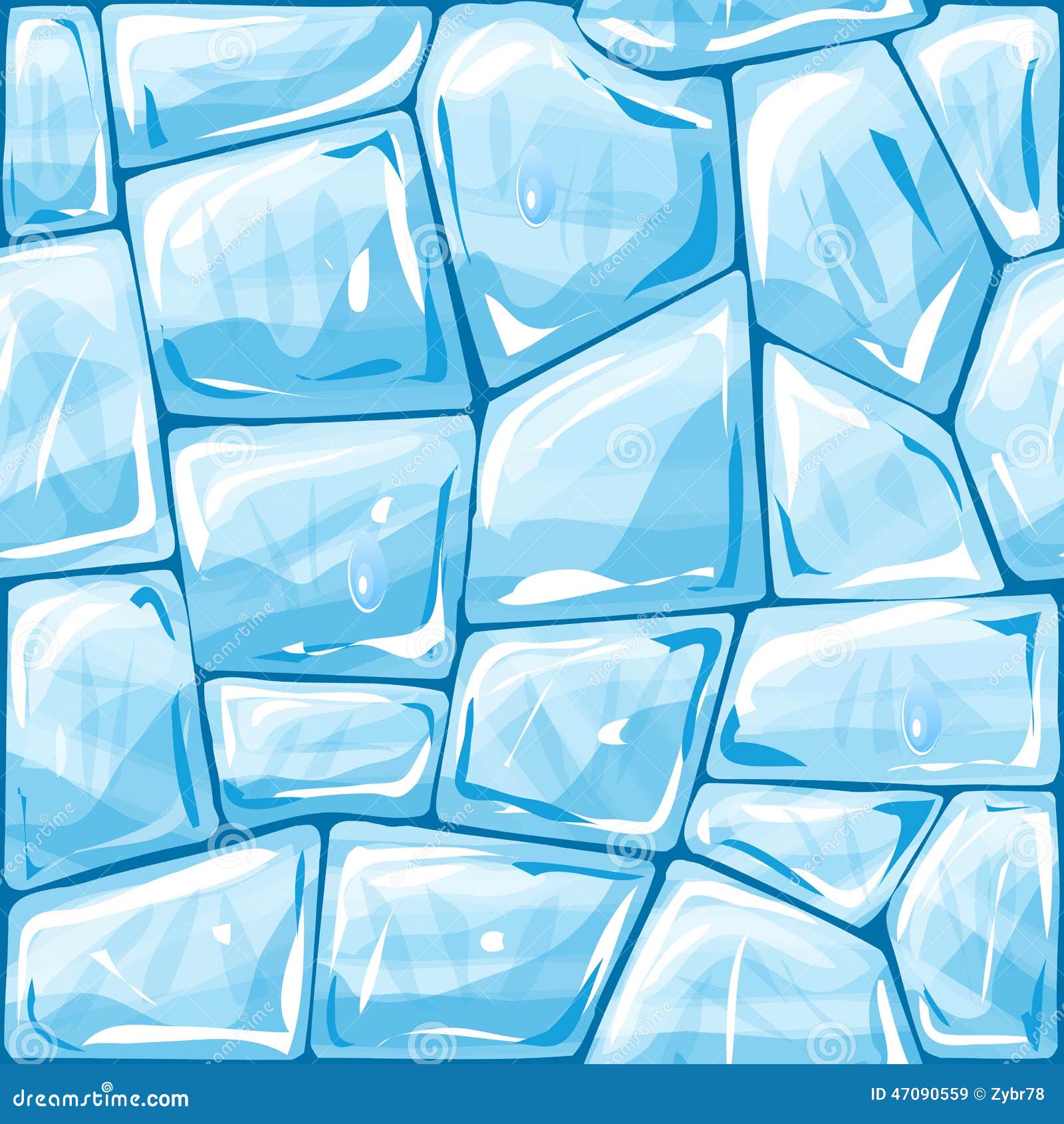 Blue ice seamless pattern stock vector. Illustration of seamless - 47090559