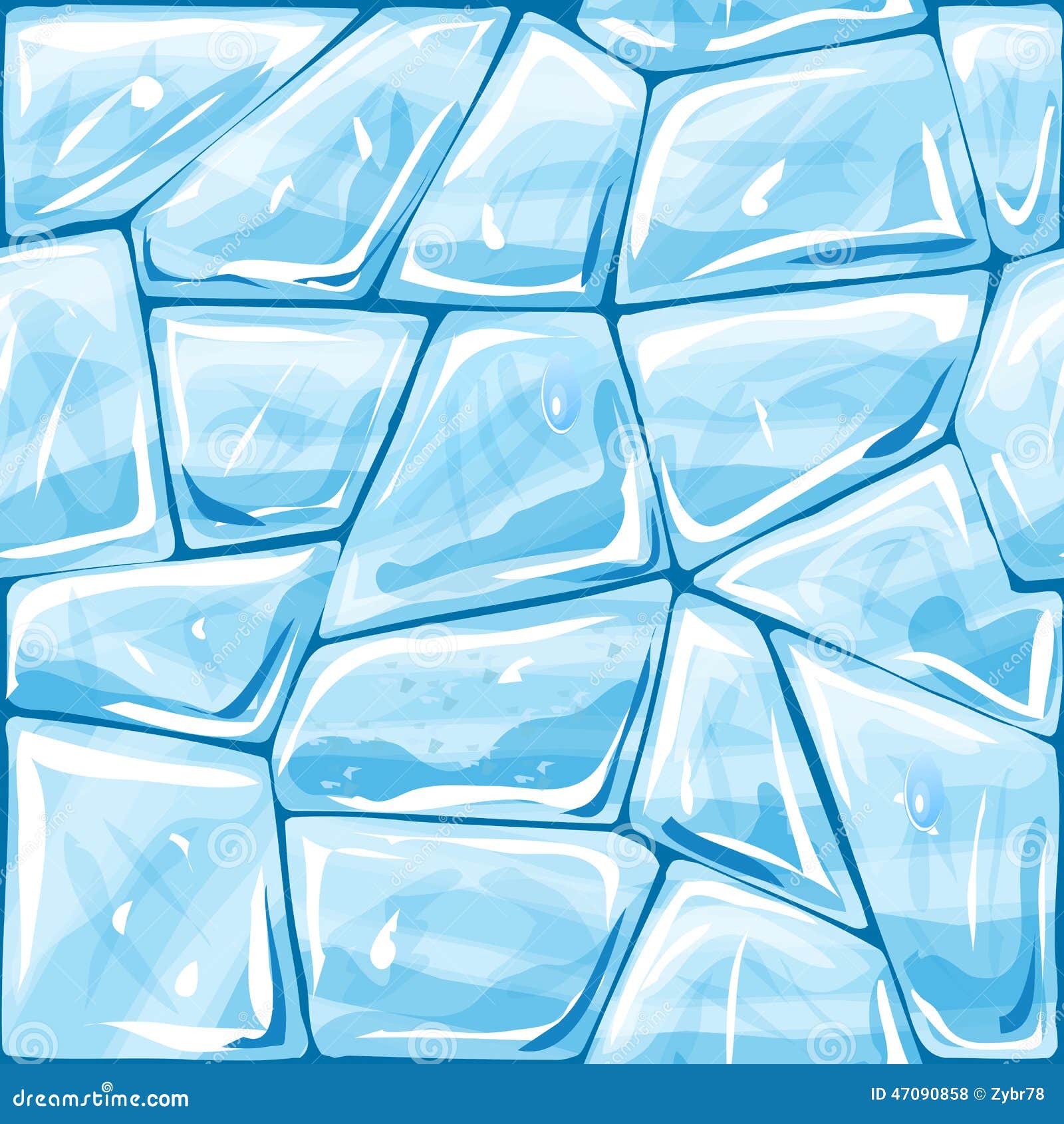Blue ice seamless pattern stock vector. Illustration of blue - 47090858