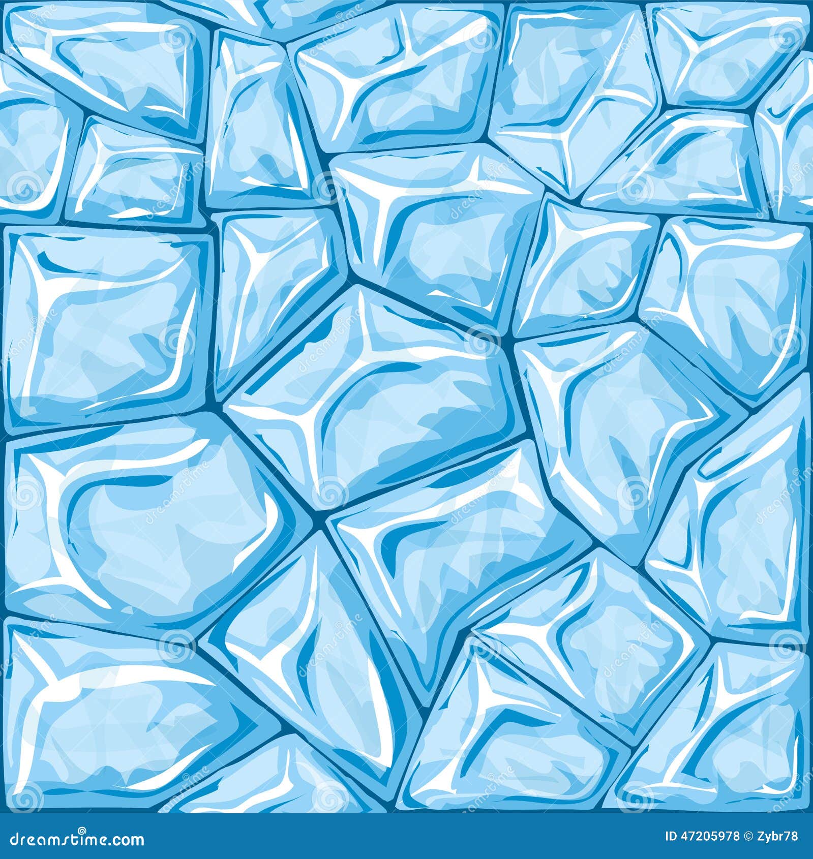 Blue ice seamless pattern stock vector. Illustration of blue - 47205978