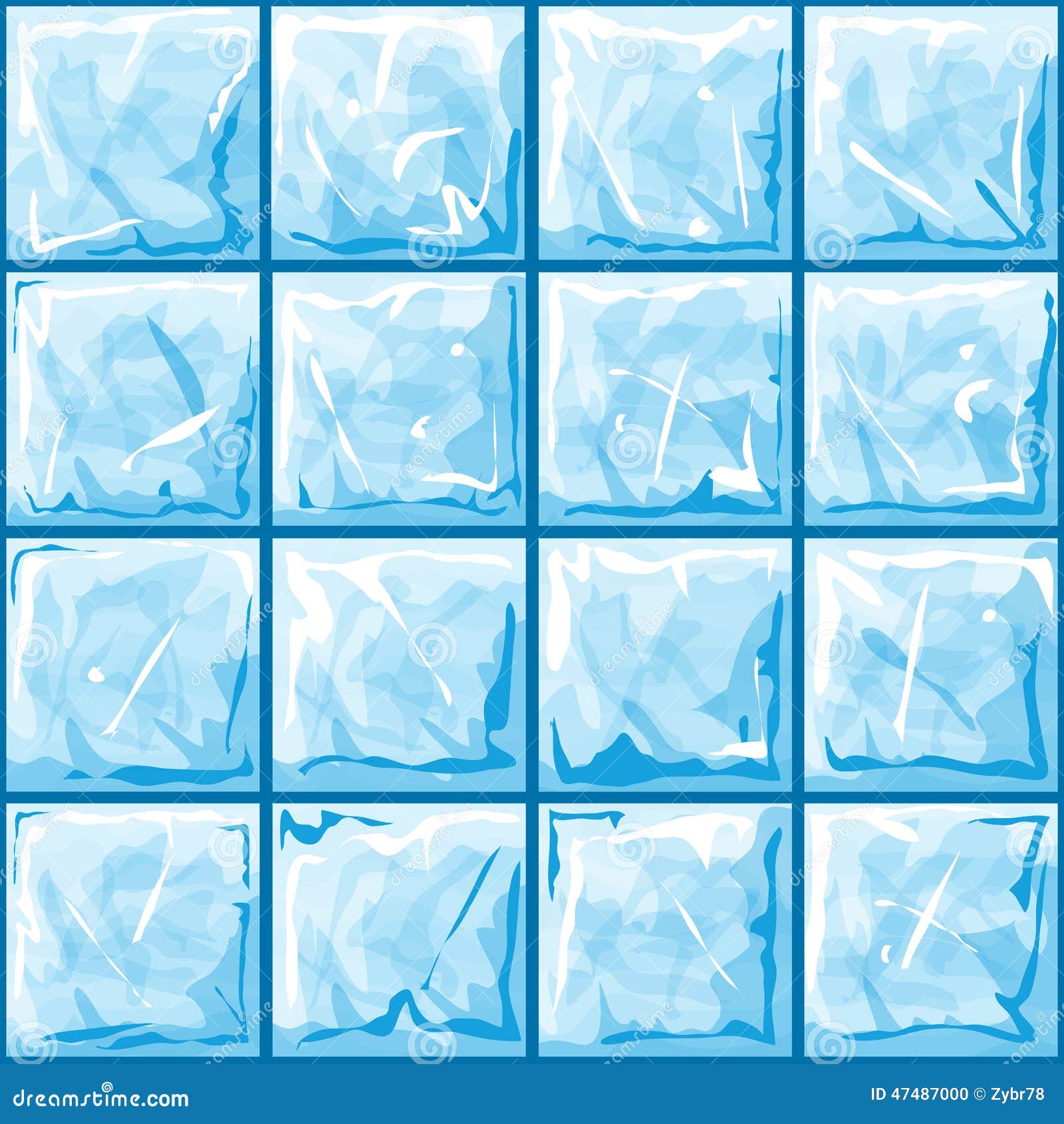 Blue ice seamless pattern stock vector. Illustration of seamless - 47487000