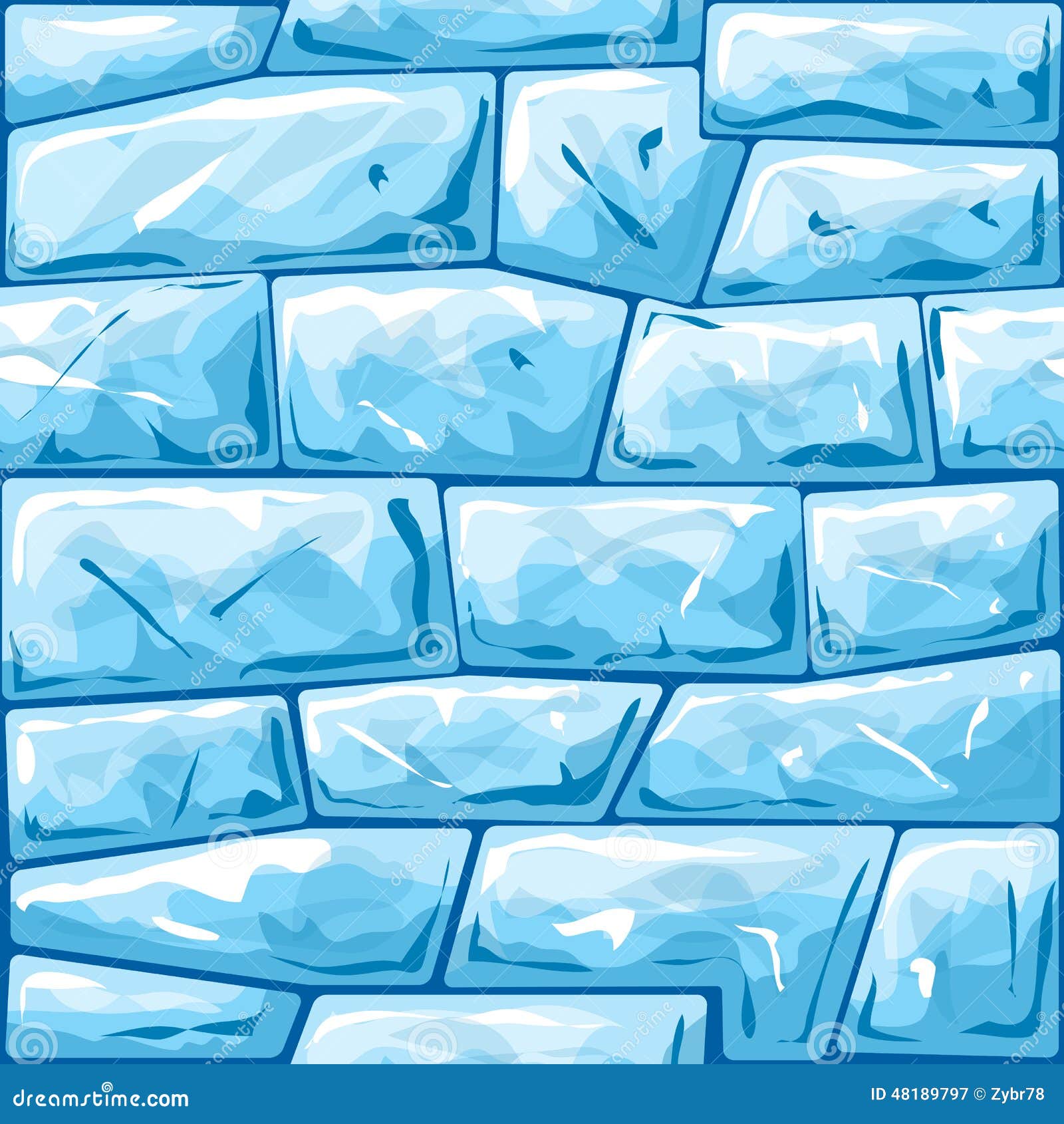 Blue ice seamless pattern stock vector. Illustration of vector - 48189797
