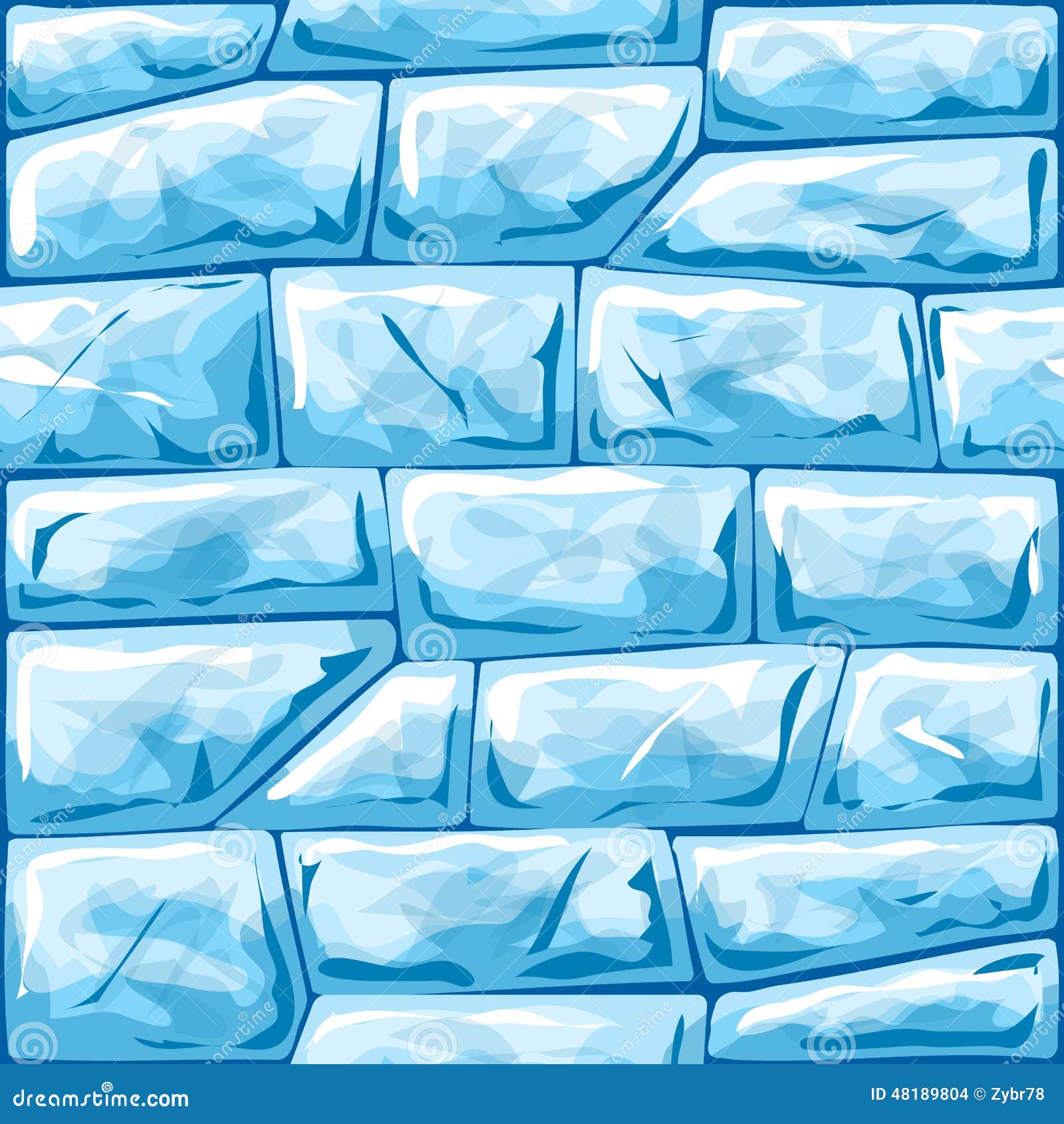 Blue ice seamless pattern stock vector. Illustration of winter - 48189804