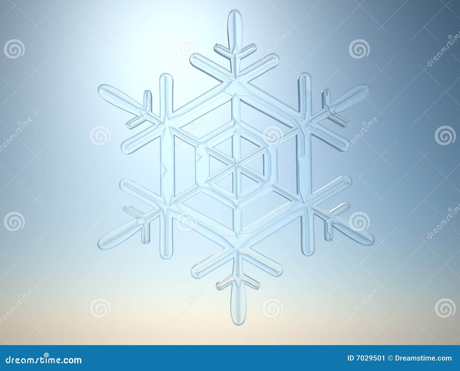 Blue ice snowflake stock illustration. Illustration of christmas - 7029501