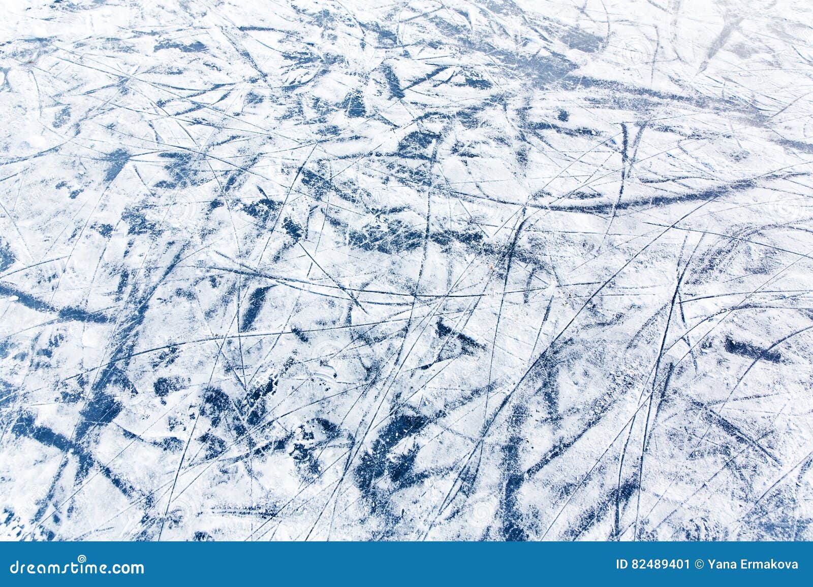 Blue Ice Surface with Scratches Stock Image - Image of color ...