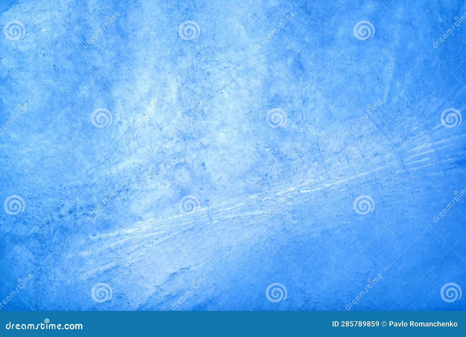 Blue Ice Texture with Cracks, Close-up, Macro Stock Image - Image of ...
