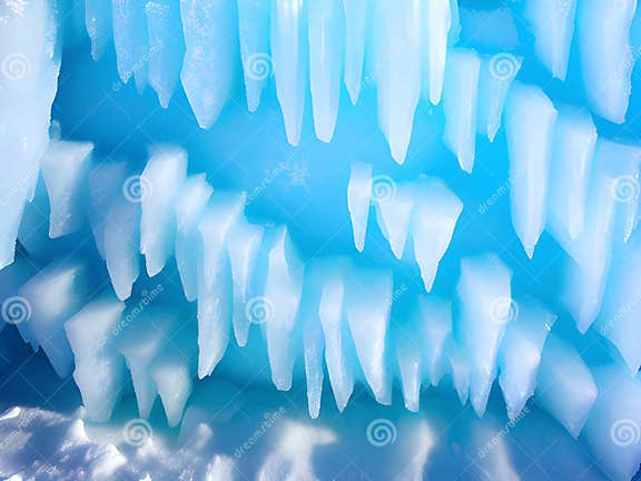 Blue Ice Wall Texture Background, AI Generated Stock Illustration ...