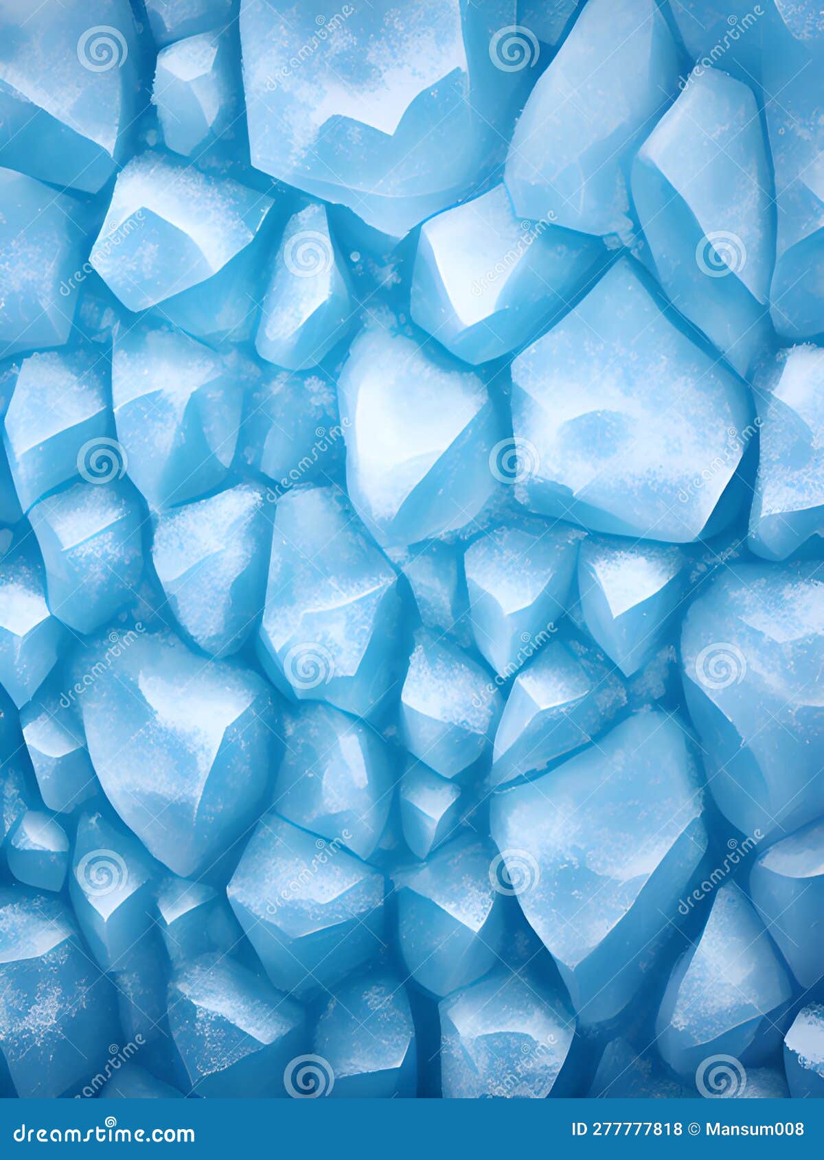 Blue Ice Wall Texture Background, AI Generated Stock Illustration ...