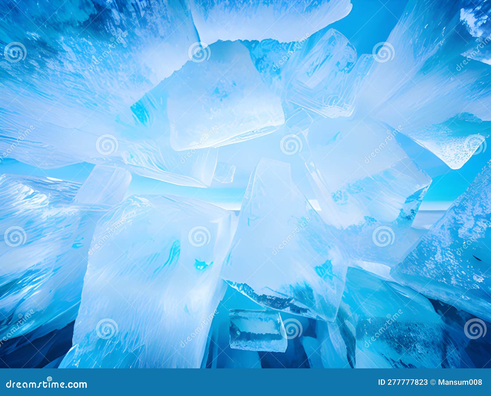 Blue Ice Wall Texture Background, AI Generated Stock Illustration ...