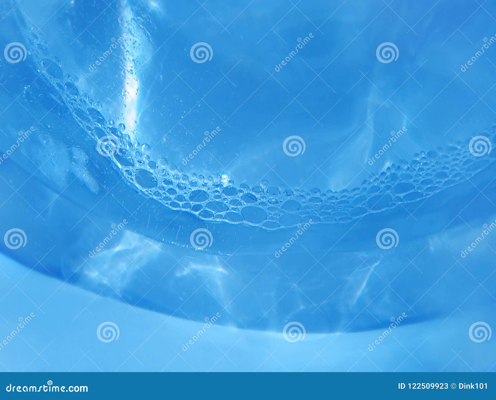 Blue Ice, Water and Bubbles Stock Image - Image of freshness, glass ...