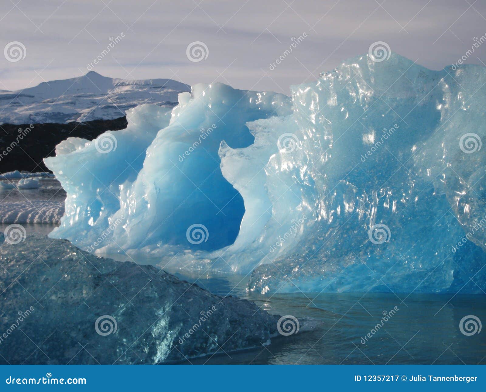 Blue Iceberg stock image. Image of mountain, water, argentina - 12357217
