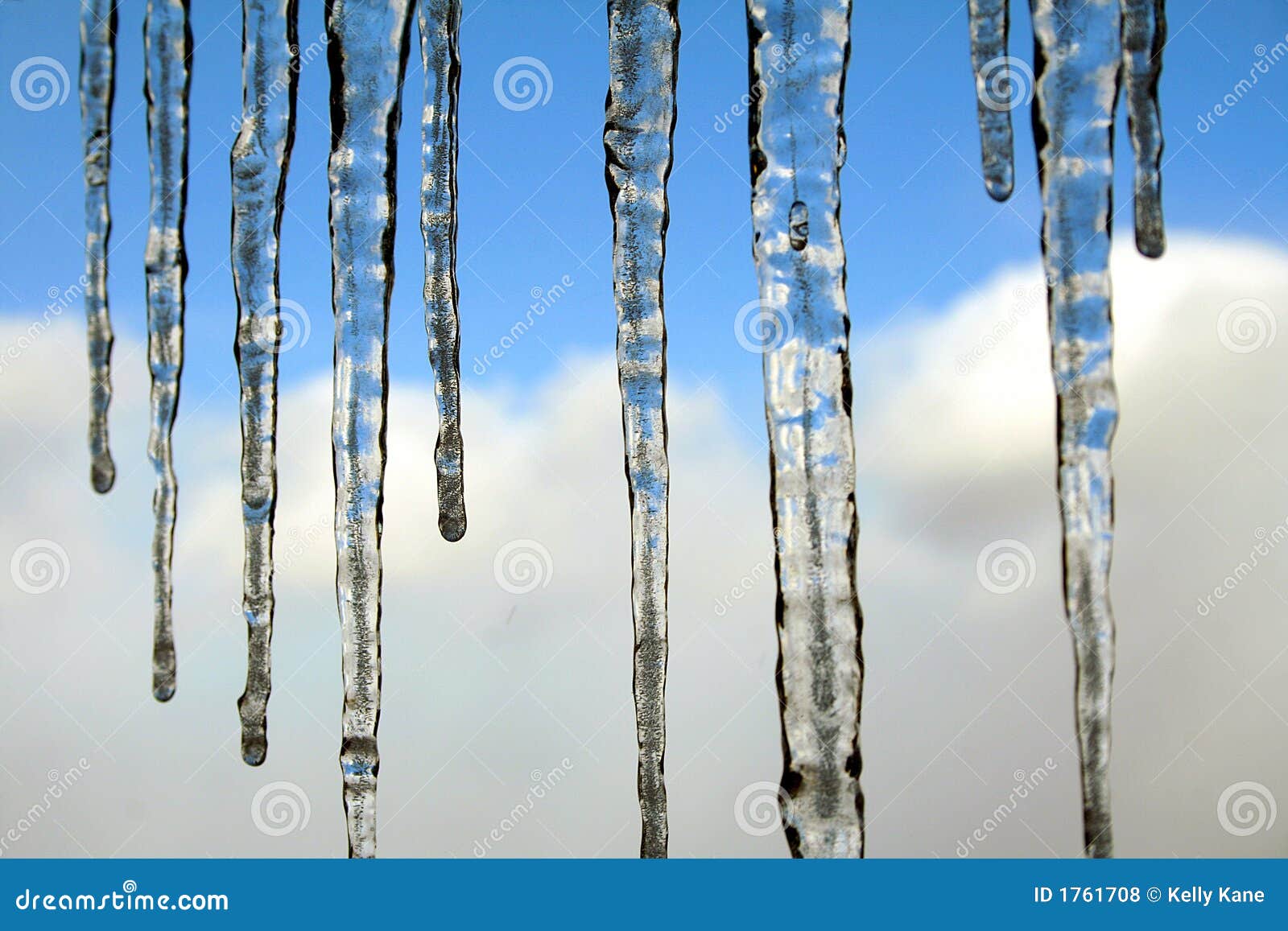 Blue Icicles stock photo. Image of cold, abstract, background - 1761708