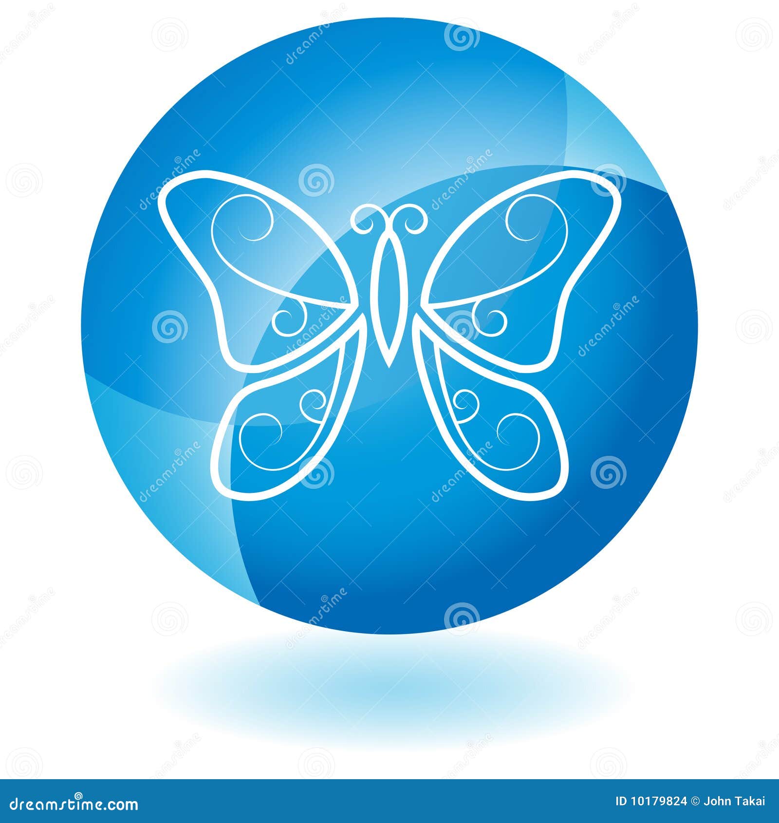 Blue Icon - Butterfly stock vector. Illustration of graphic - 10179824