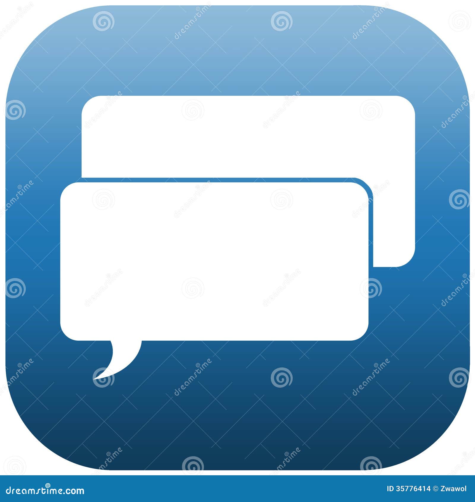 Blue Icon chat bubbles stock illustration. Illustration of business ...