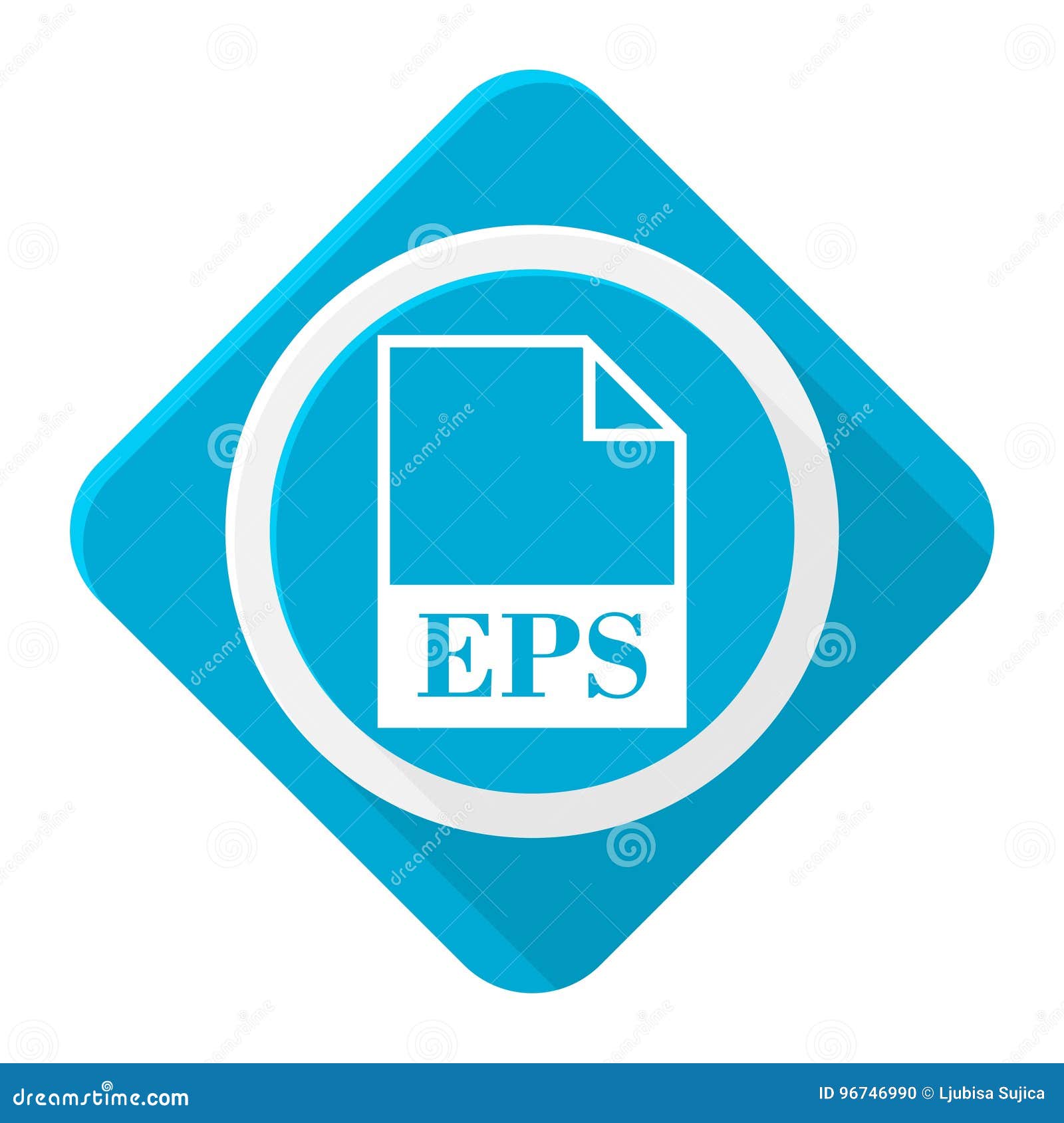 Blue Icon Eps File with Long Shadow Stock Vector - Illustration of ...