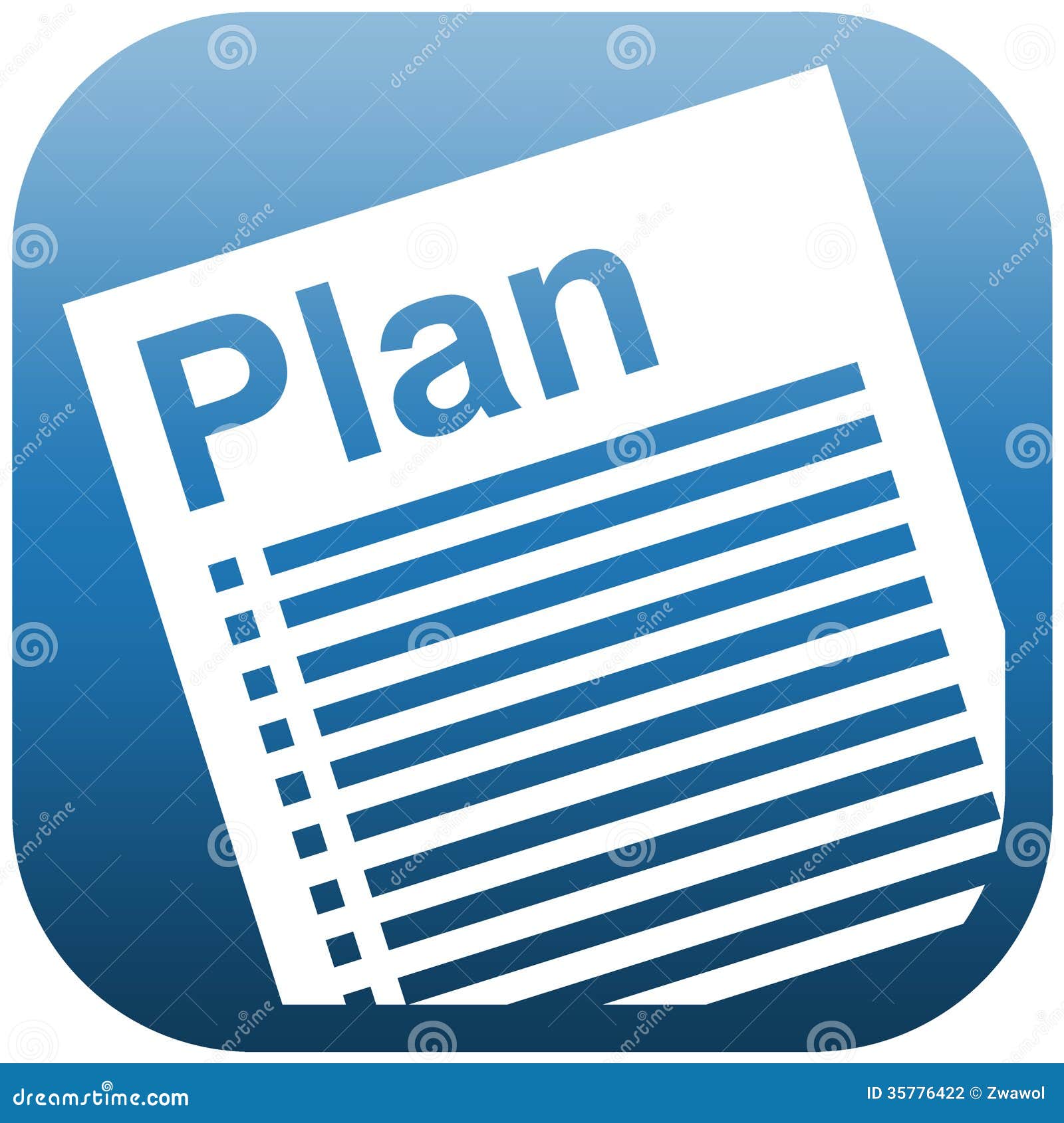 Blue Icon Illustration Document Plan Stock Illustration - Illustration ...