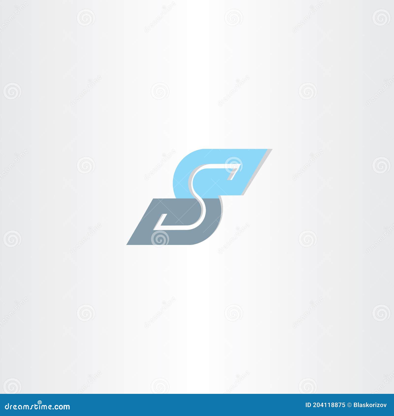 Blue Icon Letter S Logotype Vector Design Stock Vector - Illustration ...
