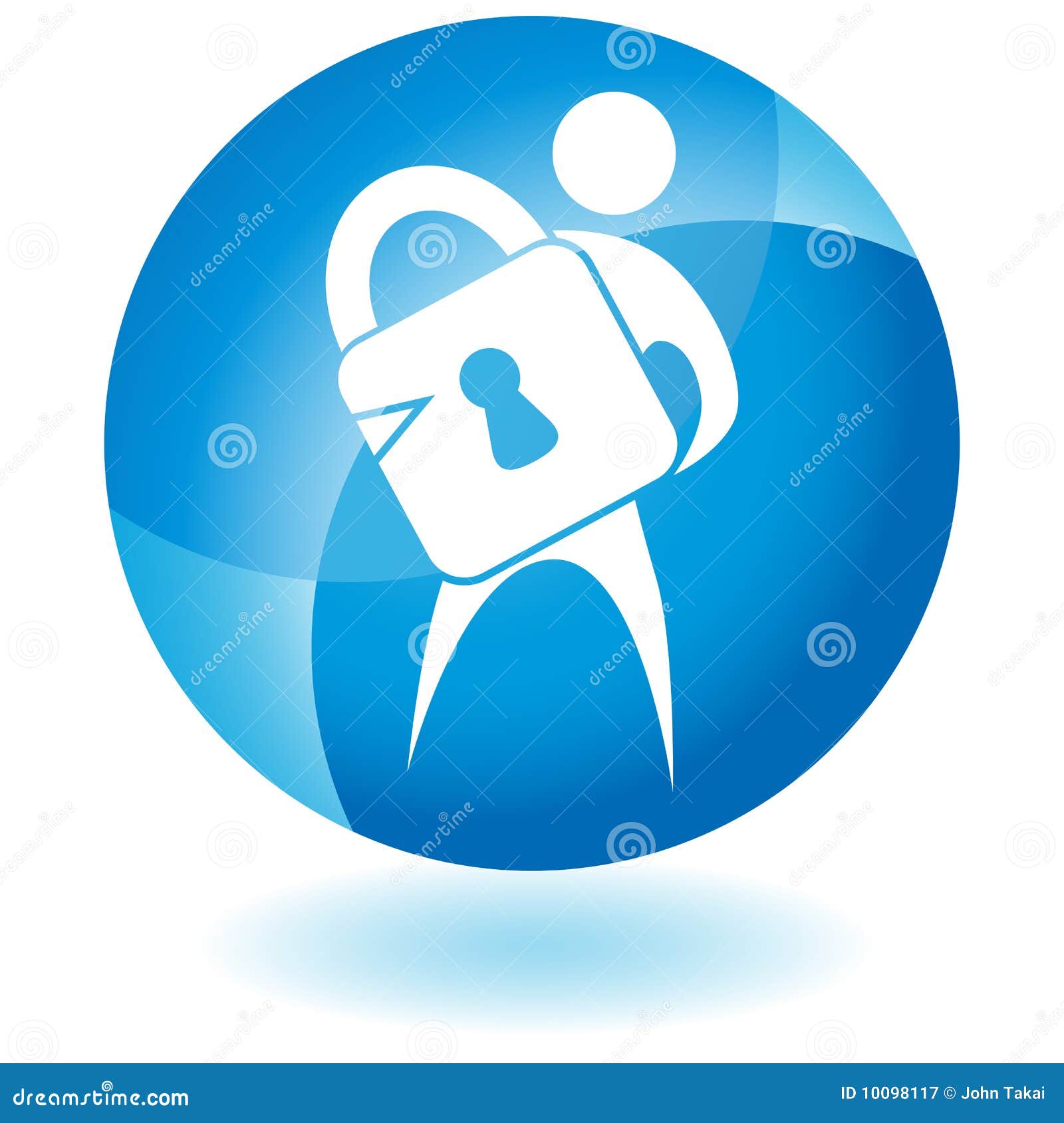 Blue Icon - Lock stock vector. Illustration of protection - 10098117