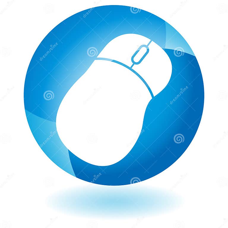 Blue Icon - Mouse stock vector. Illustration of device - 10109027