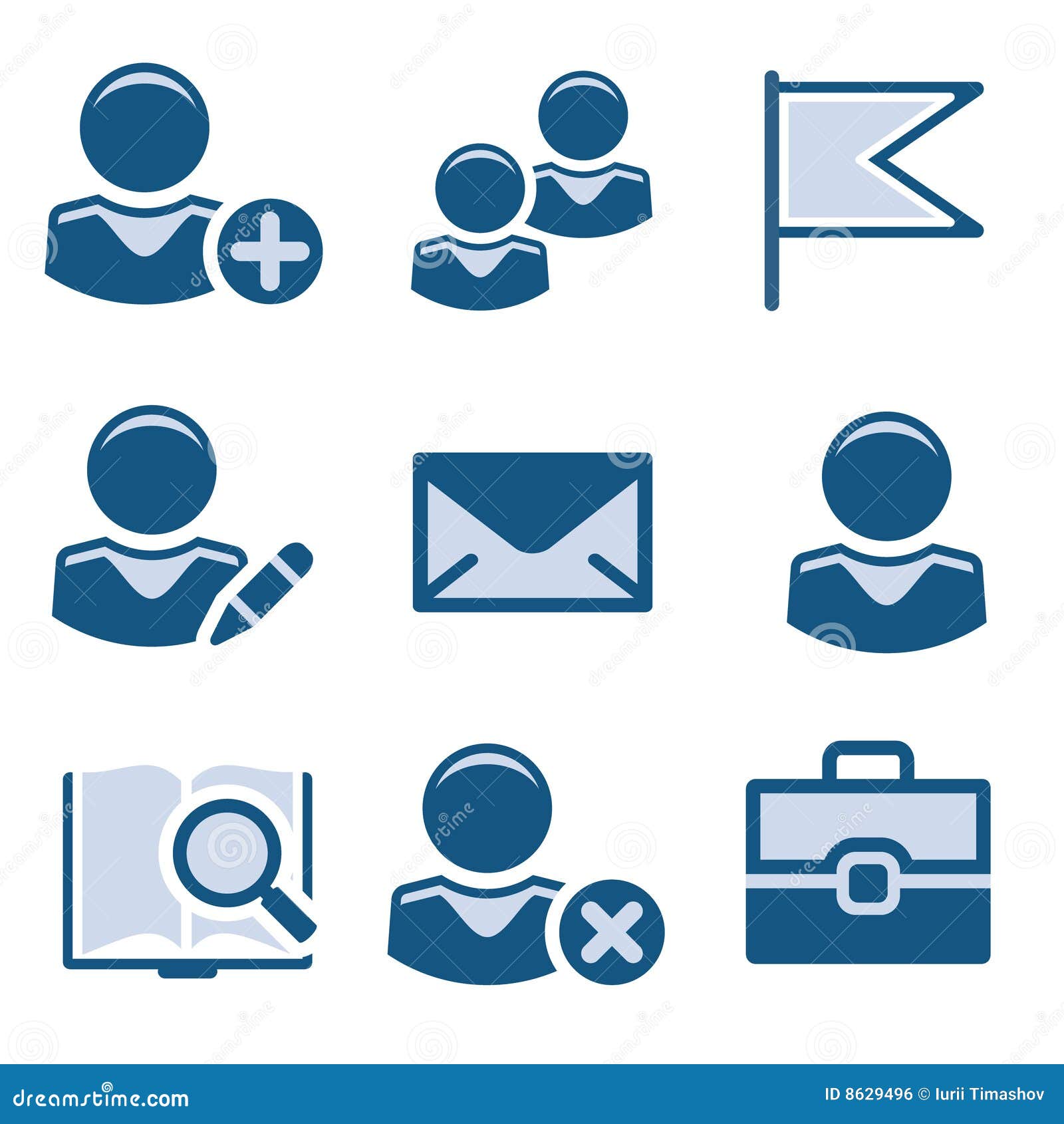 Blue icon set 1 stock vector. Illustration of interface - 8629496