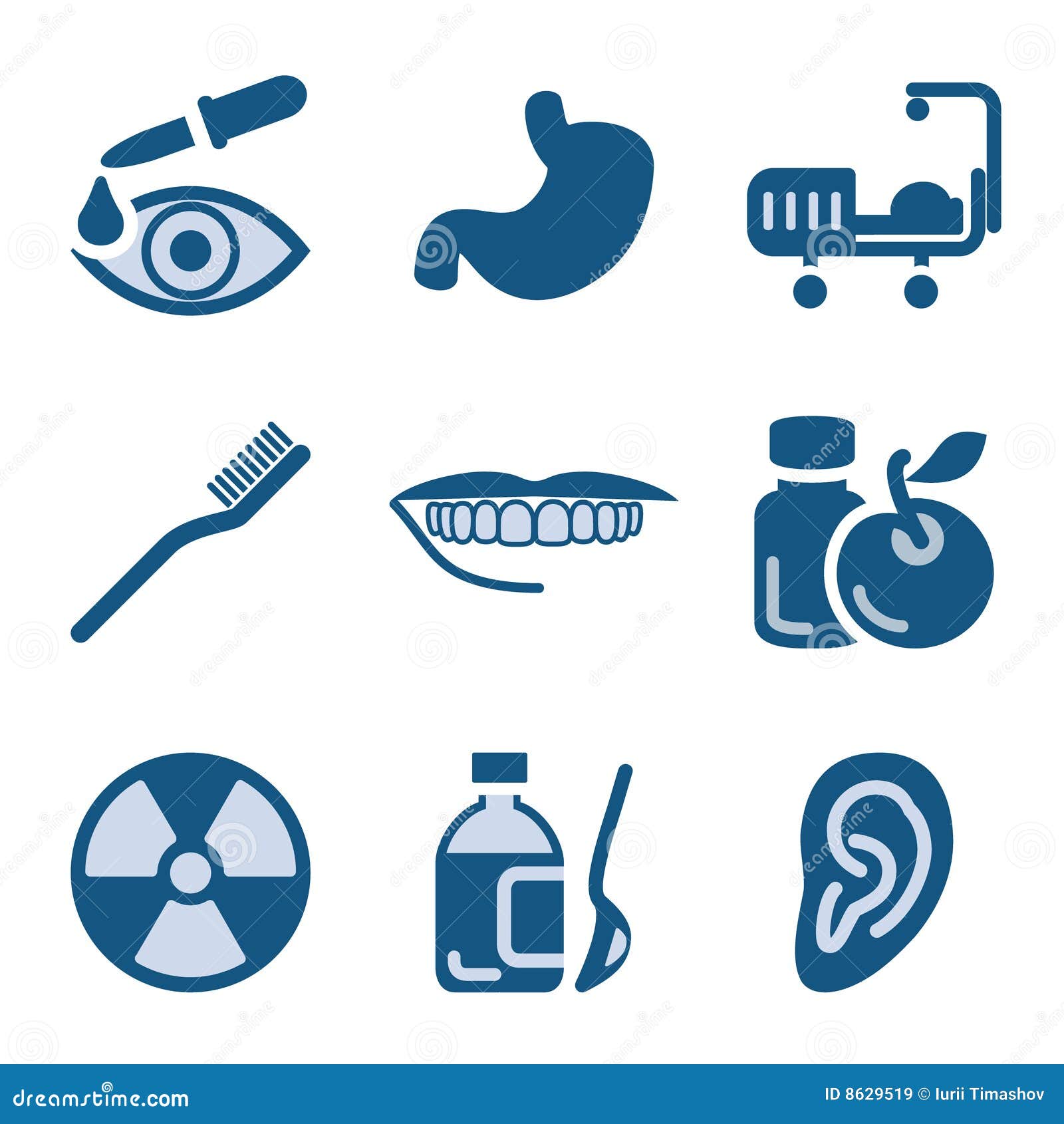 Blue icon set 15 stock vector. Illustration of pictogram - 8629519