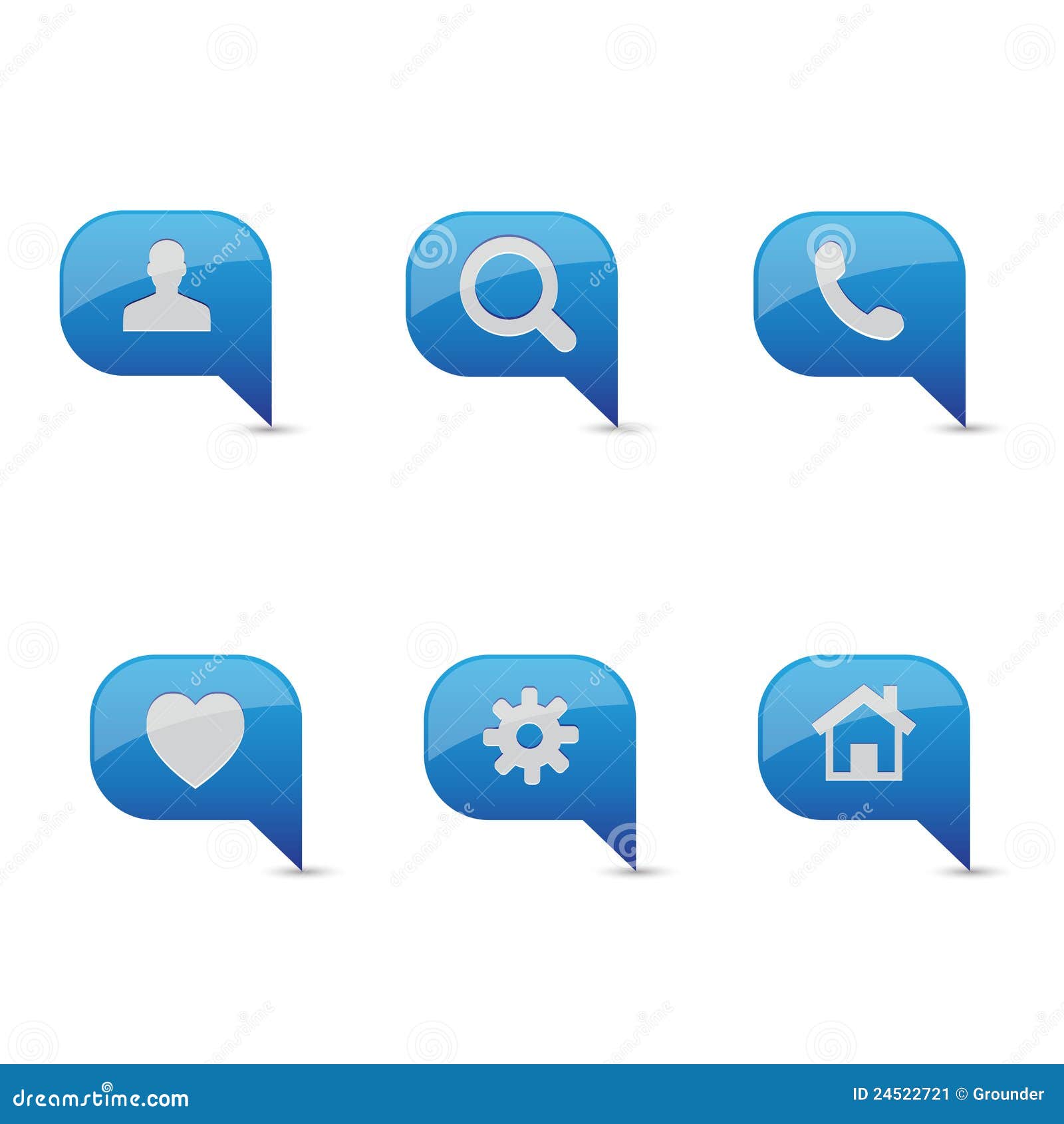 Blue icon set vector stock vector. Illustration of screwdriver - 24522721
