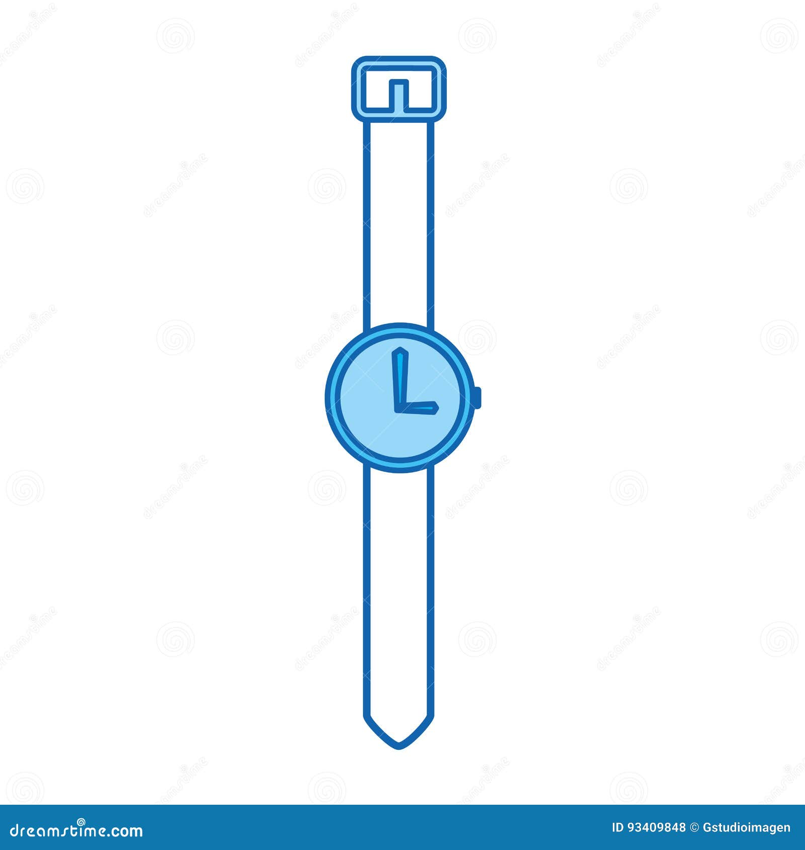 Blue icon vintage watch stock vector. Illustration of black - 93409848
