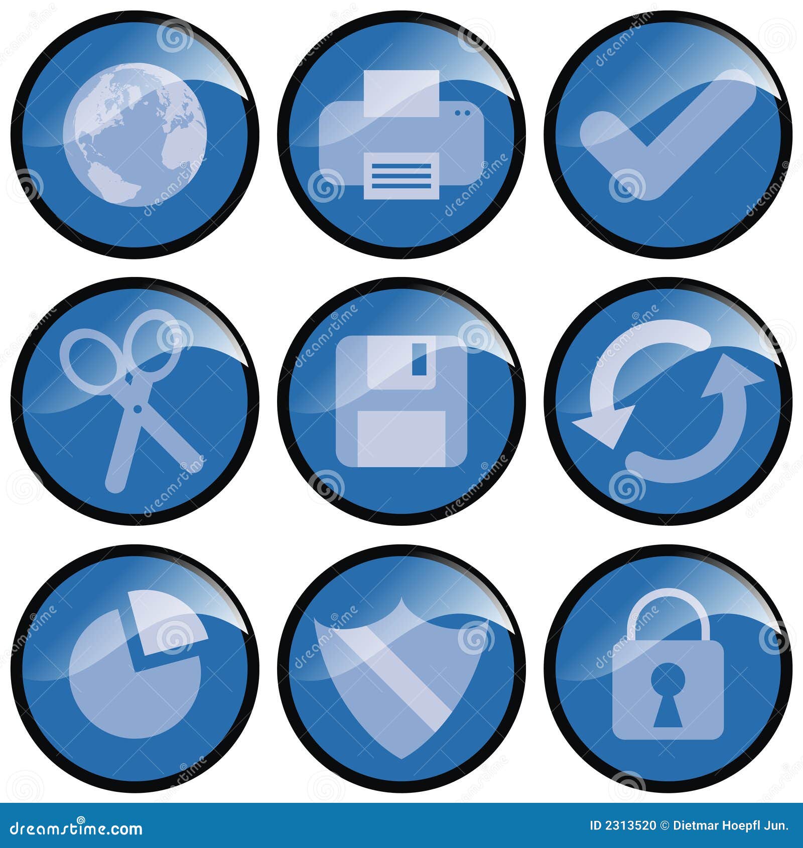 Blue Icons stock illustration. Illustration of internet - 2313520
