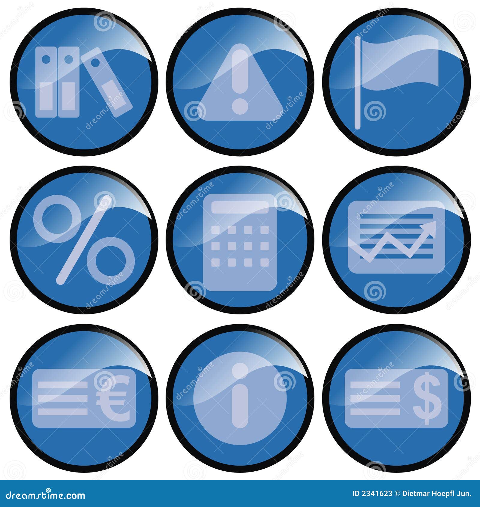 Blue Icons stock illustration. Illustration of blue, profit - 2341623