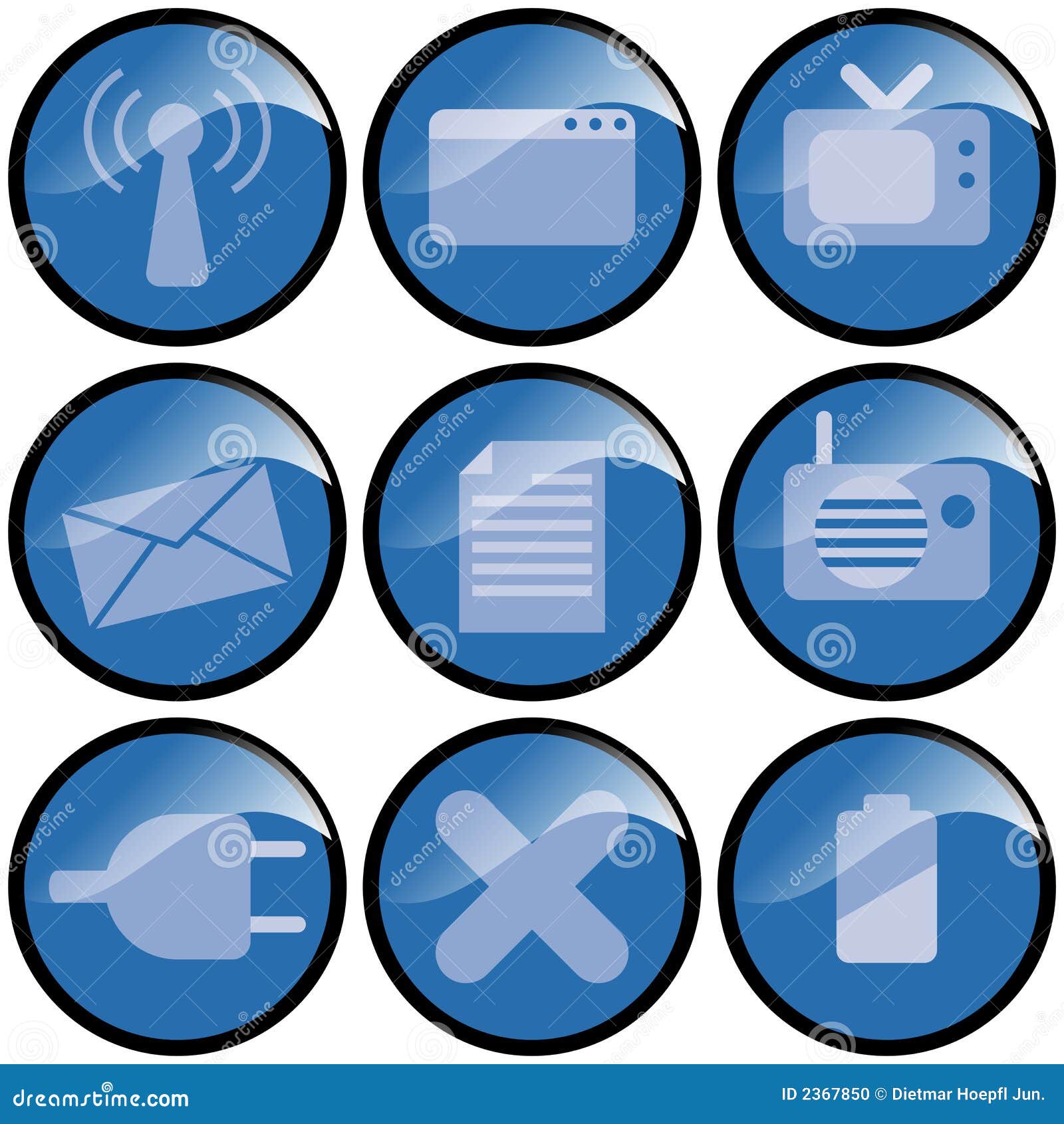 Blue Icons stock illustration. Illustration of shortcuts - 2367850
