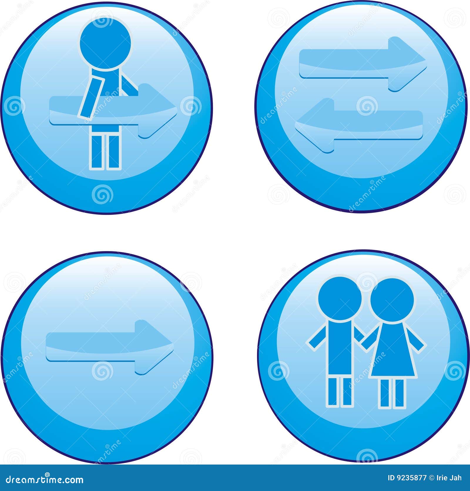 Blue Icons Collection Cartoon Vector | CartoonDealer.com #74986249