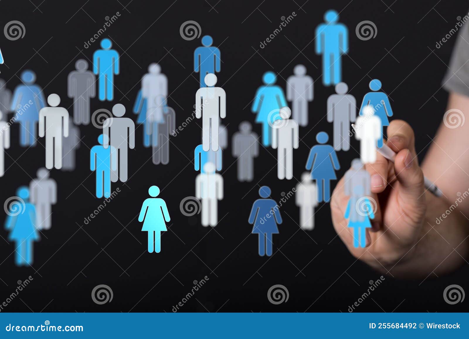 Icons of People Linked Together Stock Photo - Image of digital ...