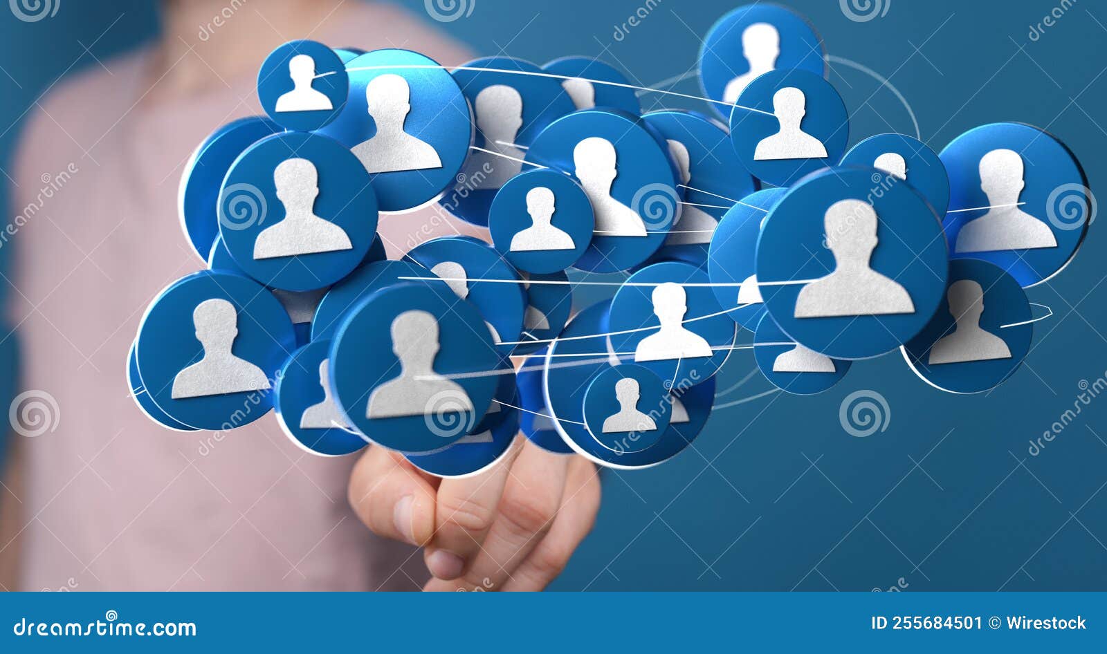 Icons of People Linked Together Stock Image - Image of connection ...
