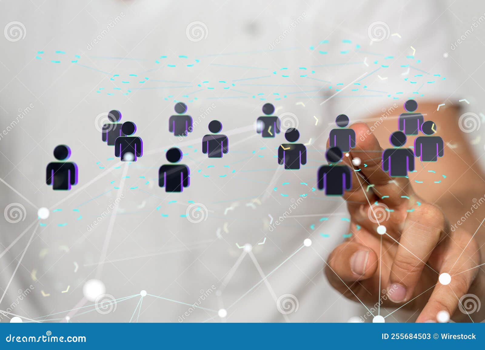 Icons of People Linked Together Stock Image - Image of human, business ...