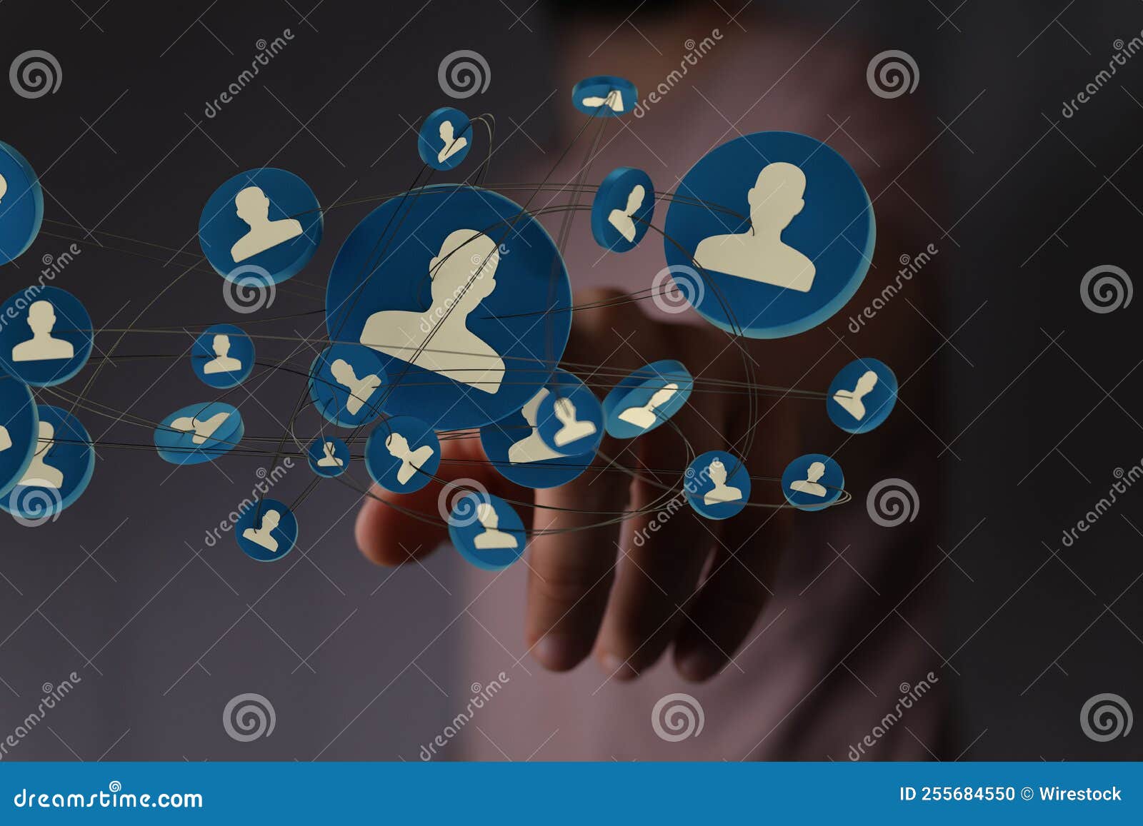 Icons of People Linked Together Stock Photo - Image of human ...
