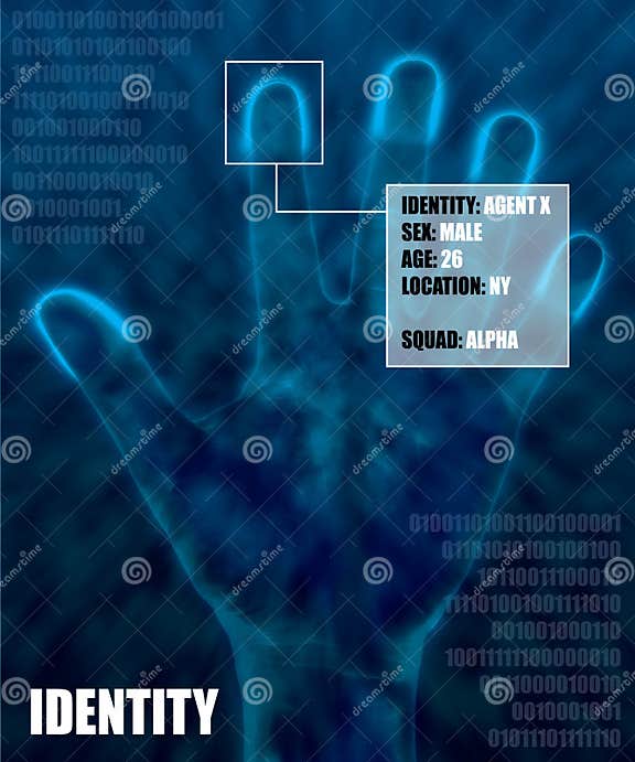 Blue identity info stock illustration. Illustration of abstract - 1330522