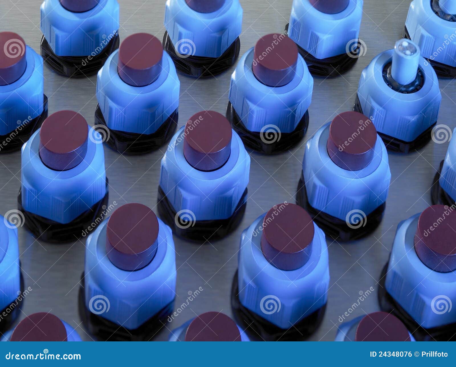 Blue Illuminated Electronics Detail Stock Photo - Image of allegory ...