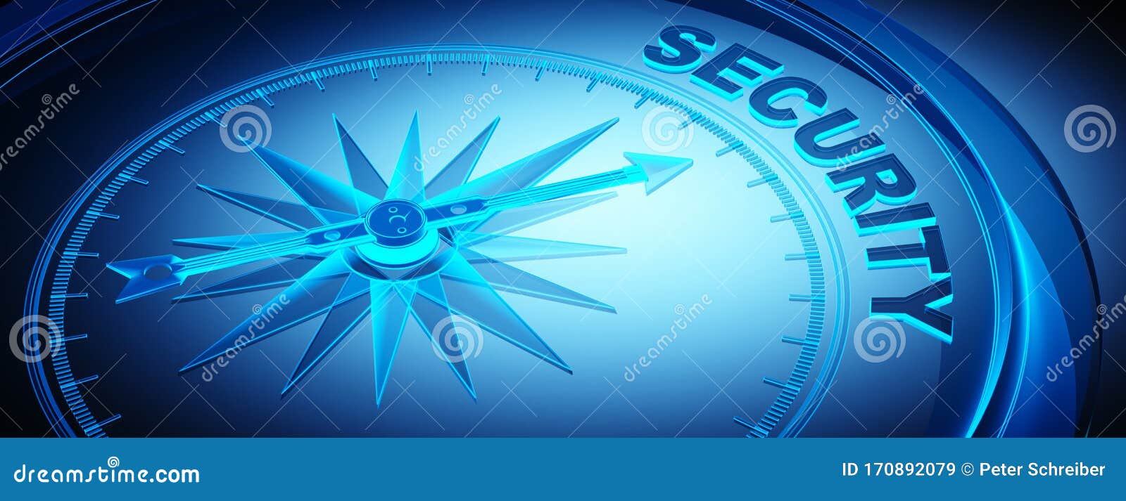 Blue Transparent Xray Compass Security Stock Illustration ...